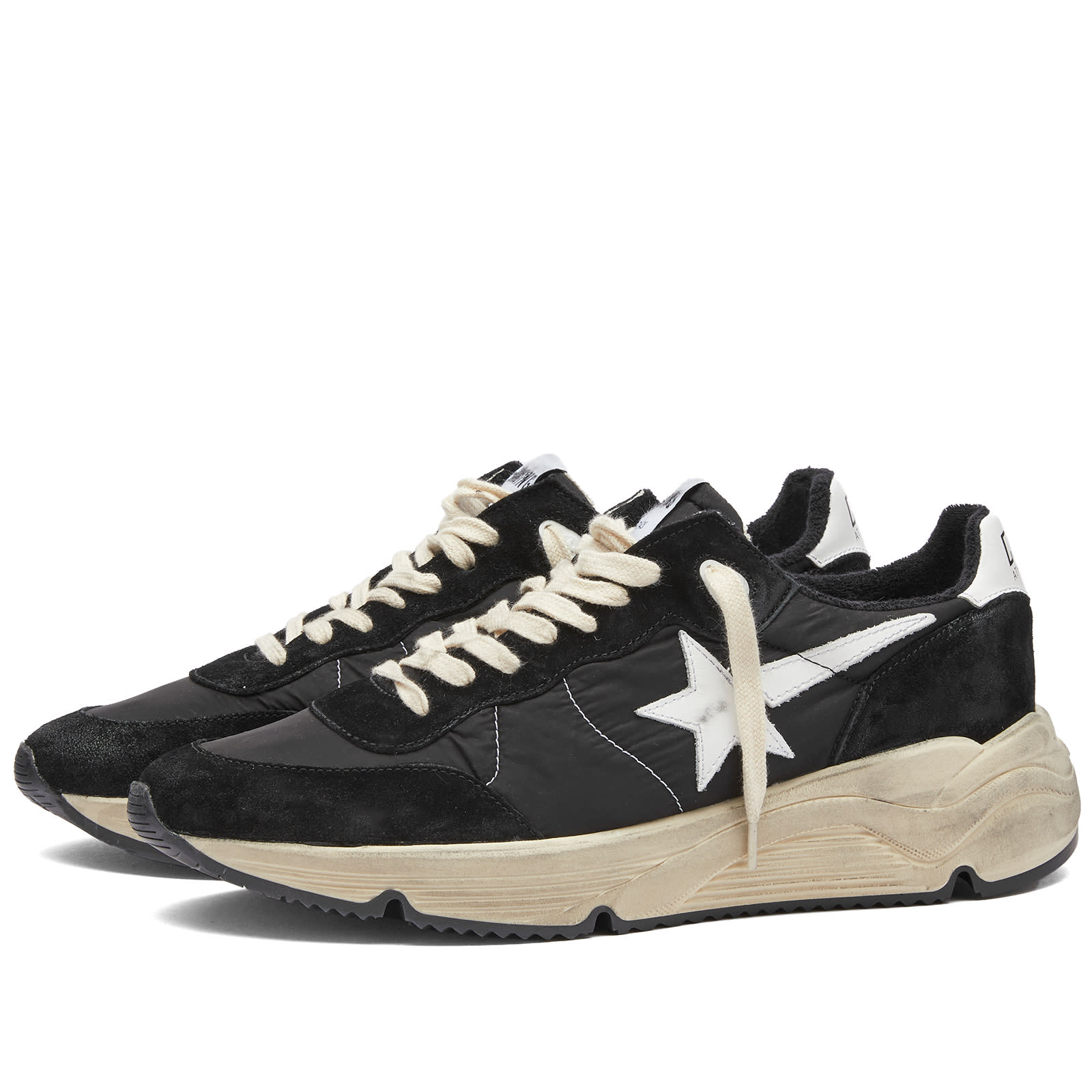 Golden Goose Running Sole Sneaker Black & White | END.