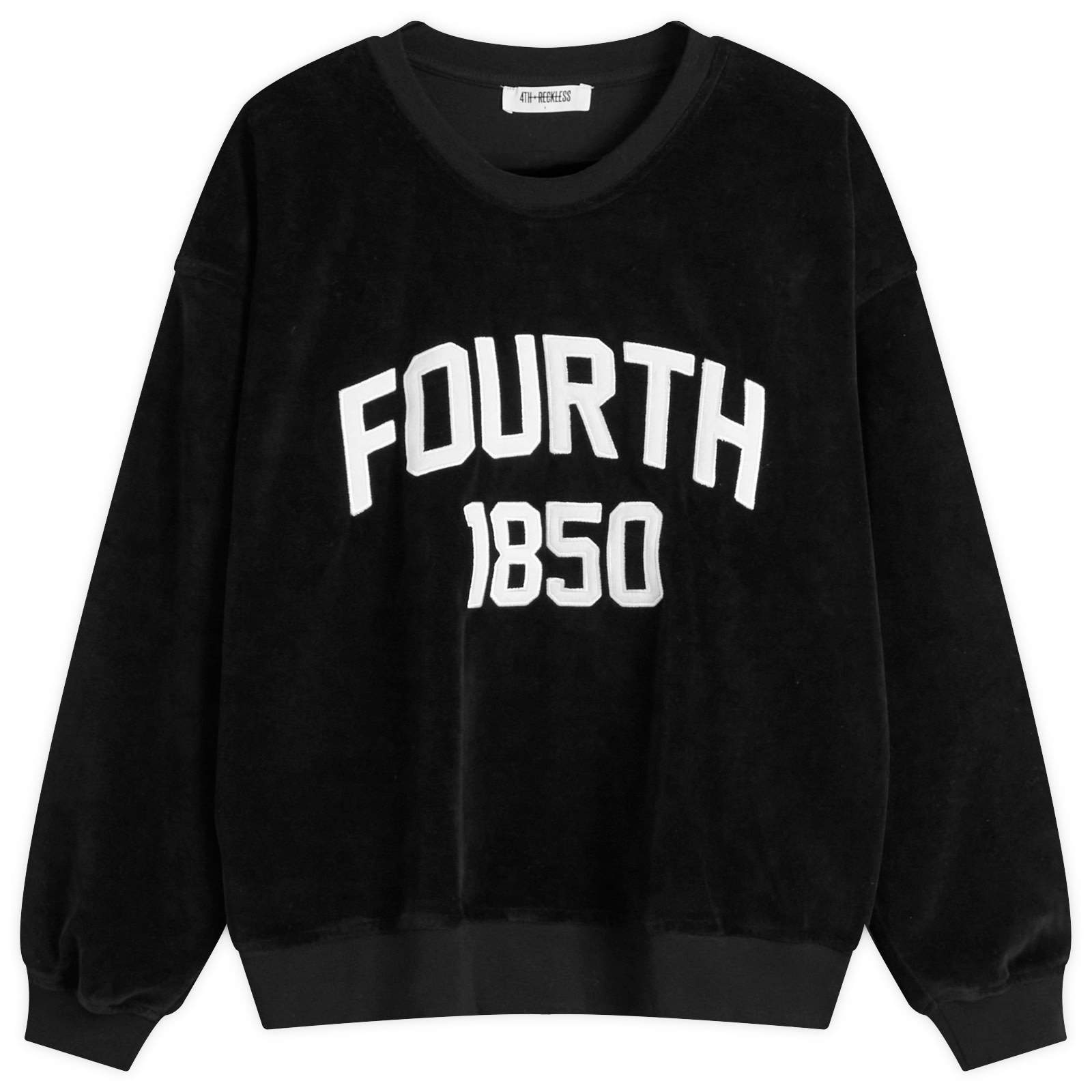 4th & Reckless Cadie Velour Sweatshirt Black | END. (GB)