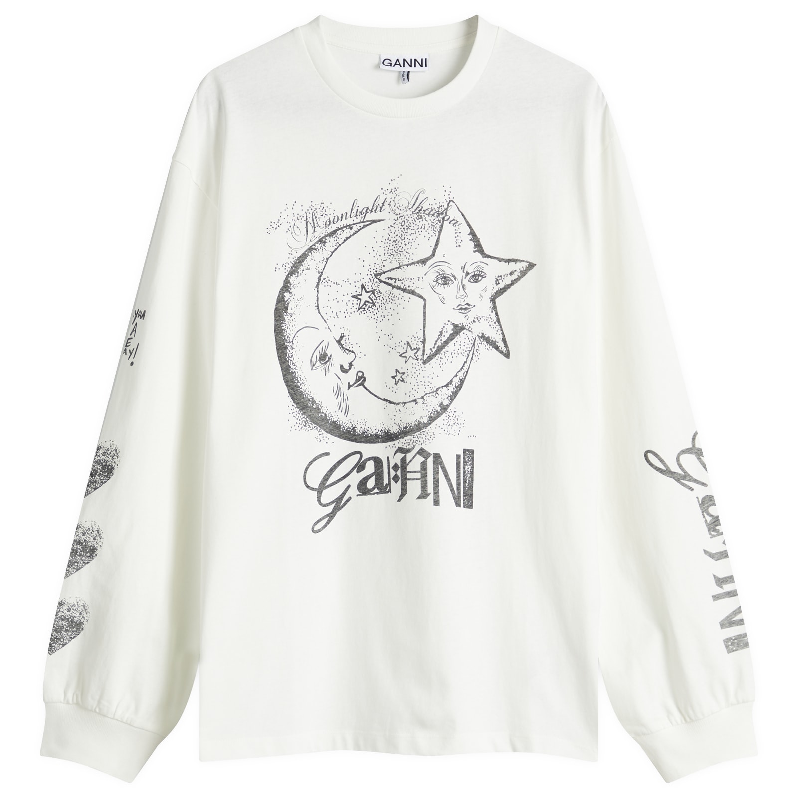 GANNI Future Heavy Long Sleeve T-Shirt Egret | END. (KR)