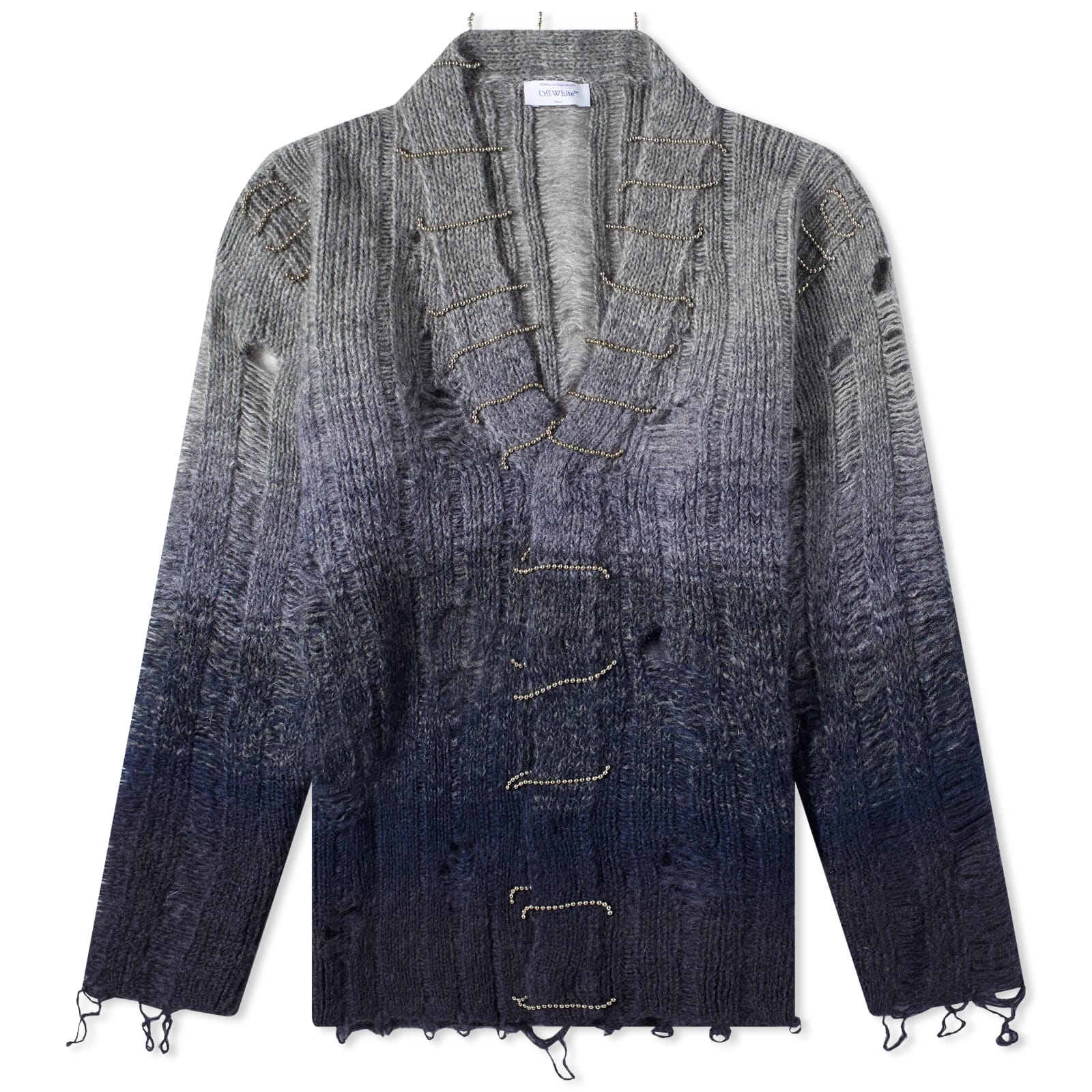 Off-White Degrade Cardigan Navy | END. (AR)