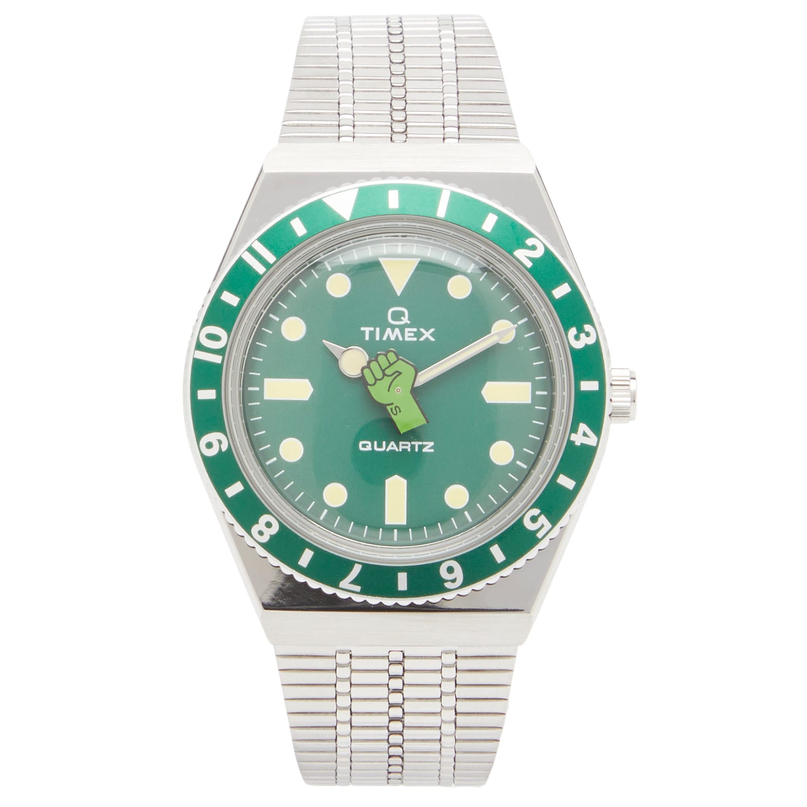 Timex x seconde/seconde/ Q Timex Watch Silver & Green | END.