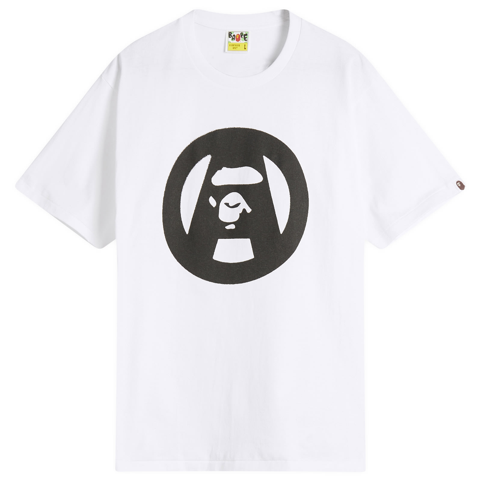 A Bathing Ape Stencil Circle Ape Face Tee White | END. (DE)