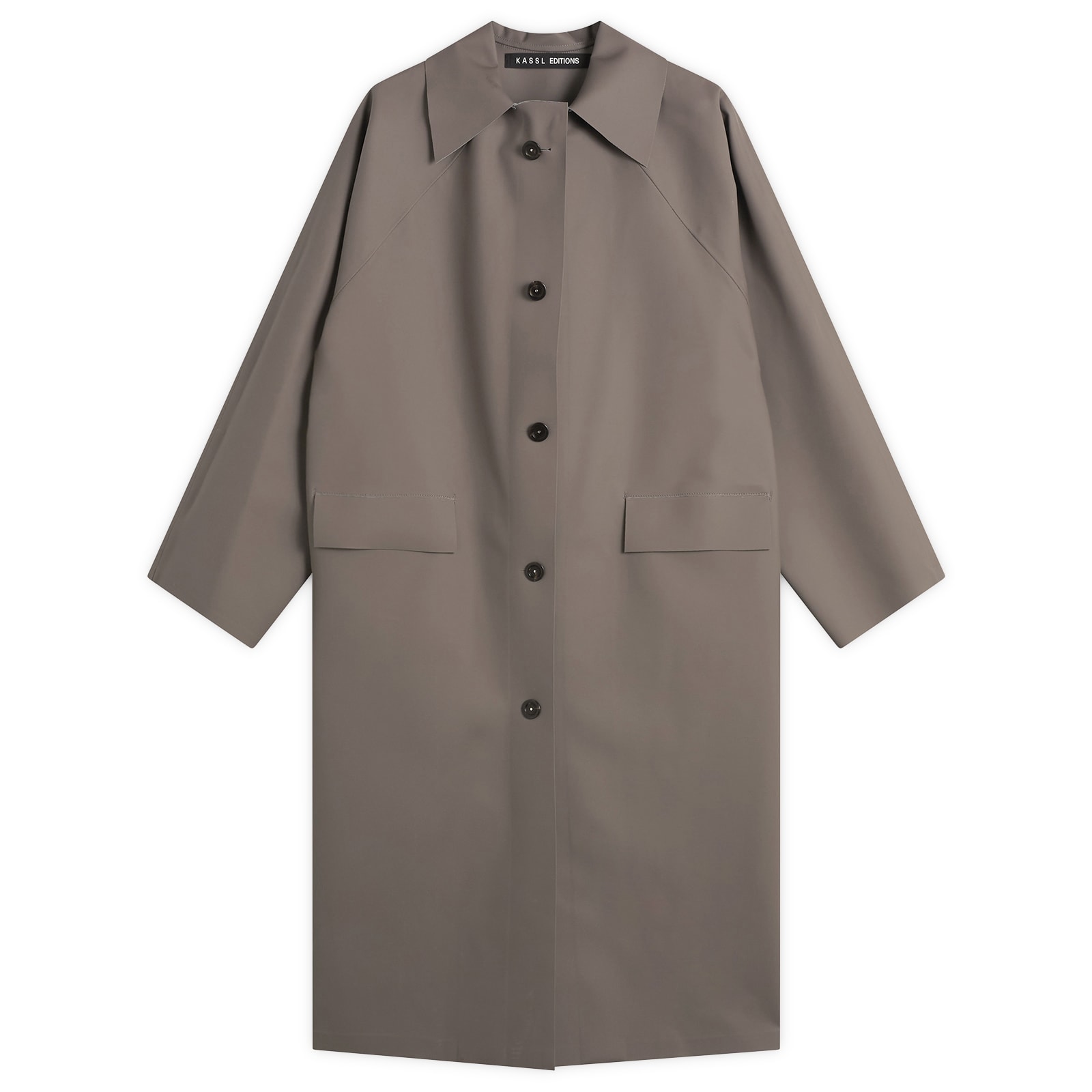 KASSL Editions Original Below Rubber Mac Jacket Ash | END. (US)