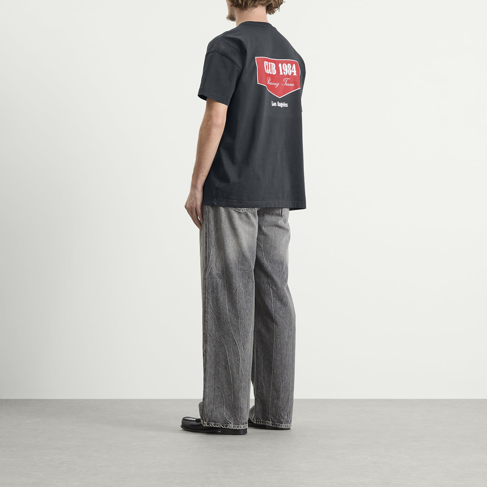 Club 1984 Men's Racing T-Shirt Washed Grey - Curated Menswear