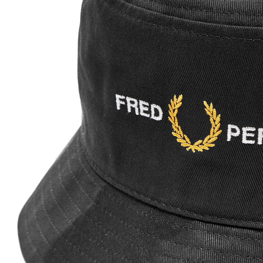 Fred Perry Graphic Bucket Hat Black | END.