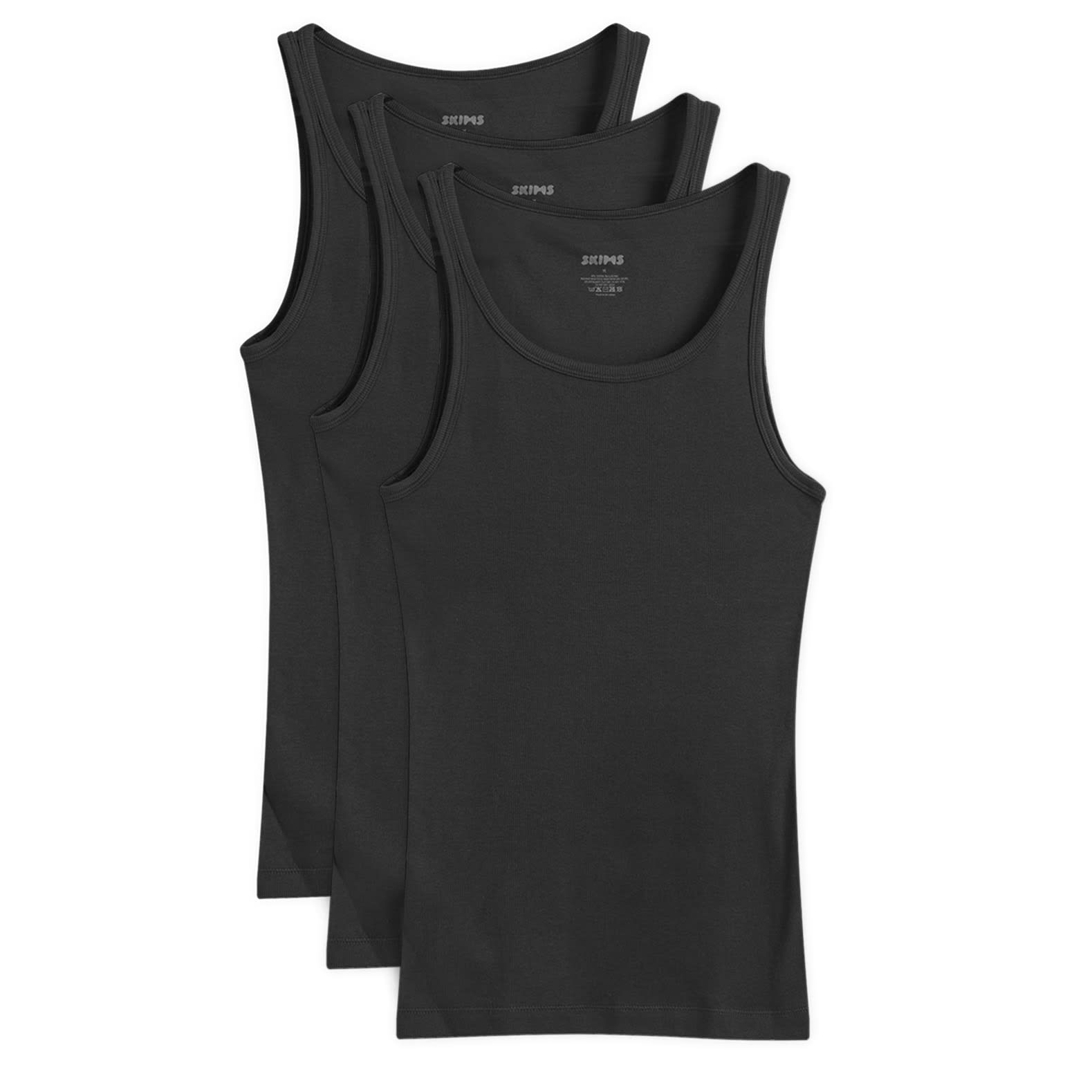 SKIMS Cotton Rib Tank - 3-Pack Onyx | END. (US)