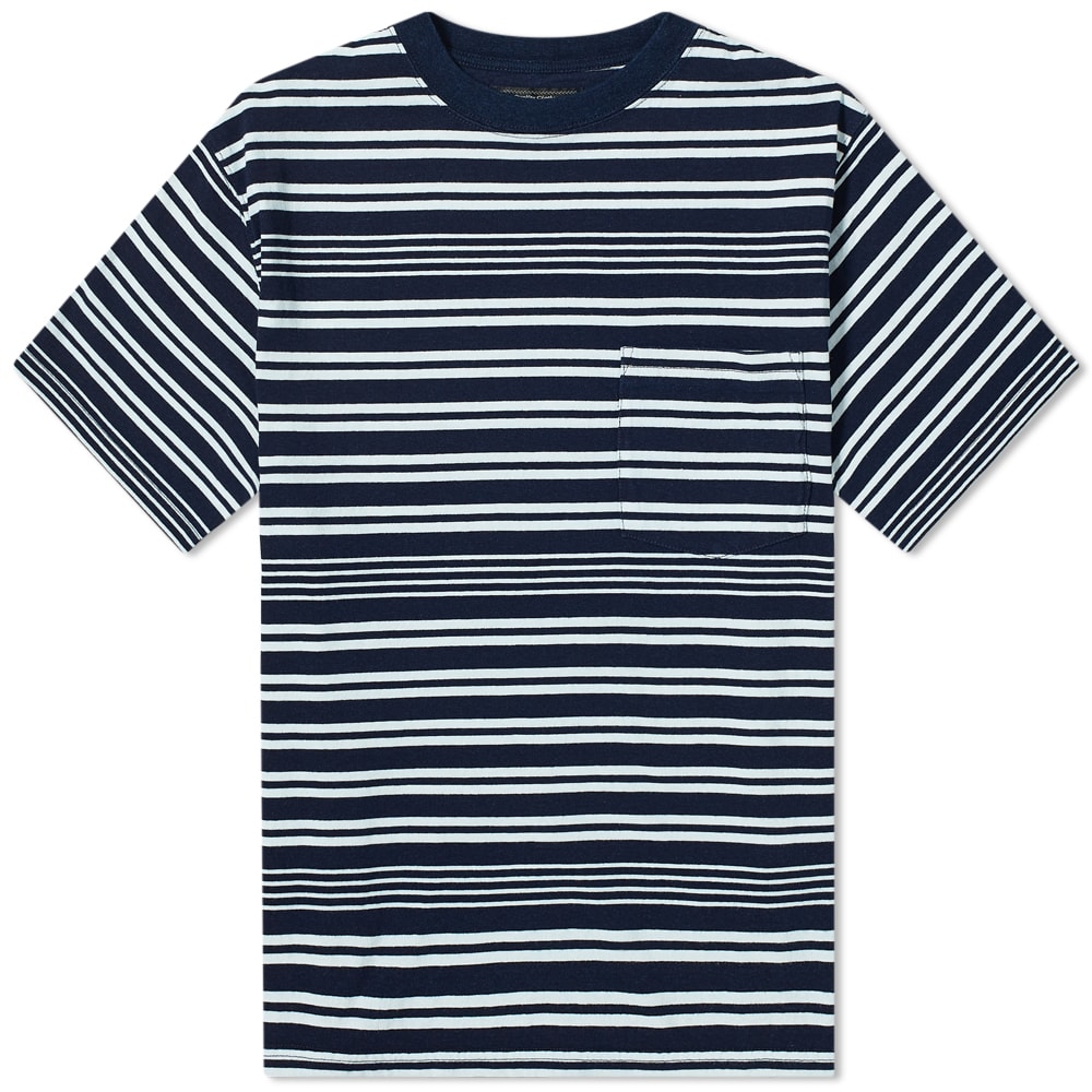 Beams Plus Narrow Stripe Pocket T-Shirt Navy | END. (GB)