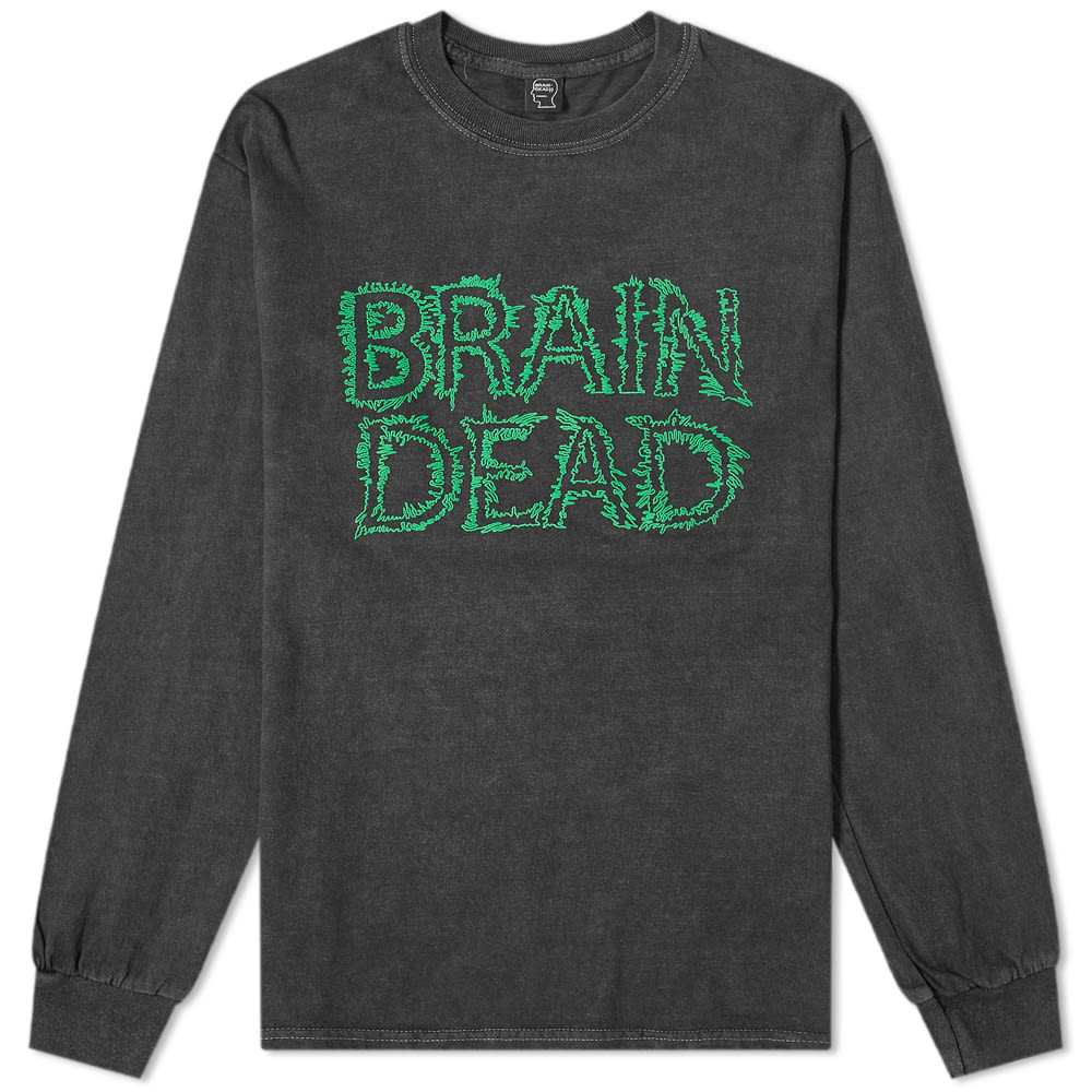Brain Dead Long Sleeve Gooey T-Shirt Black | END. (GB)