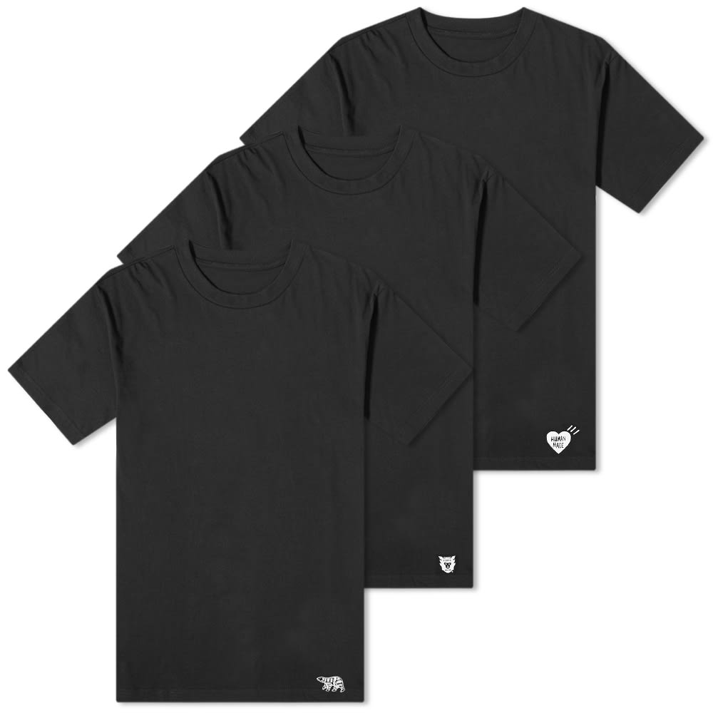 Human Made Tee - 3 Pack Black | END.