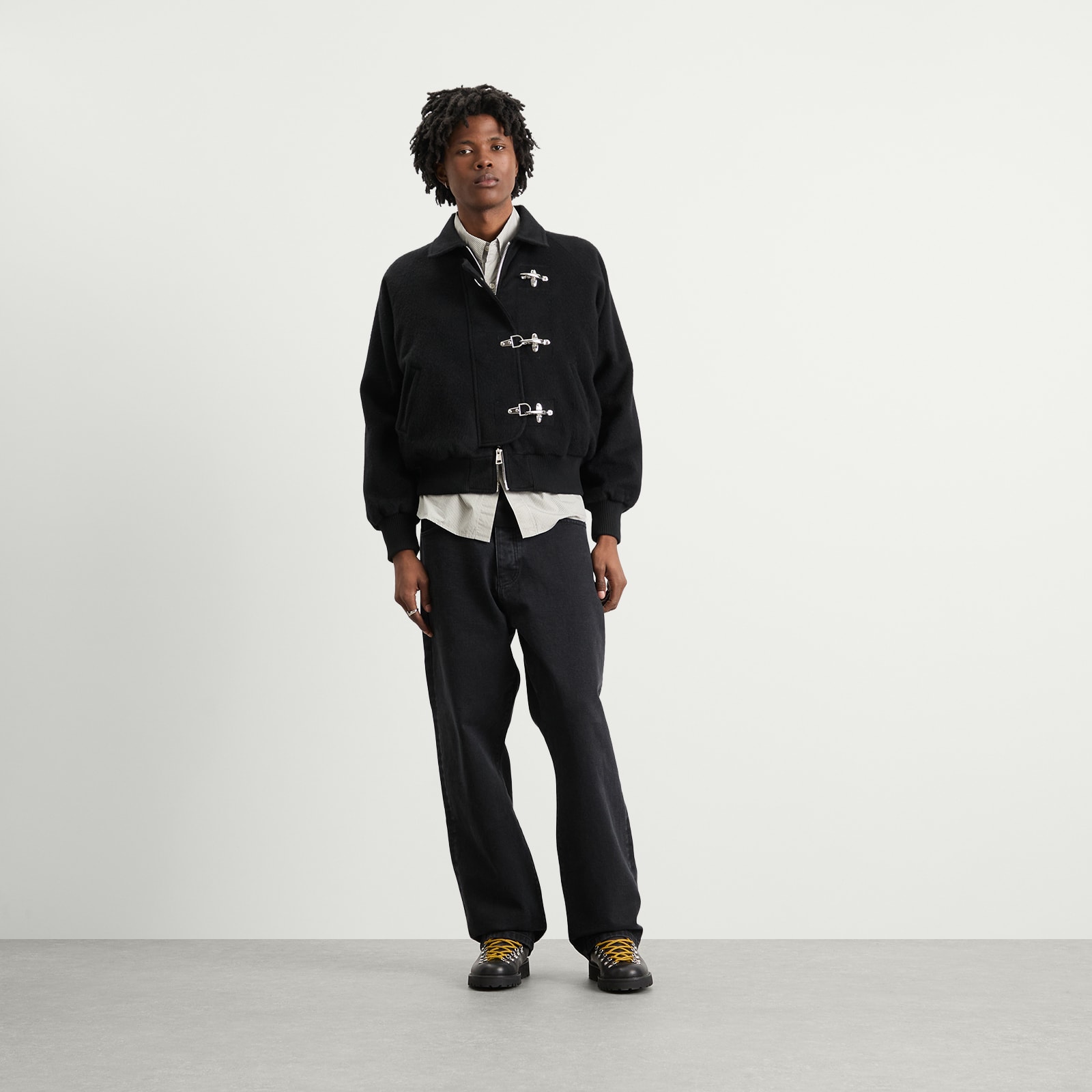 Ronning Men's Fireman Clasp Jacket Black - Curated Menswear