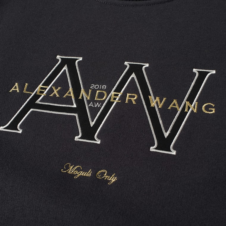 Alexander Wang Monogram Crew Sweat (Faded Black) | END.