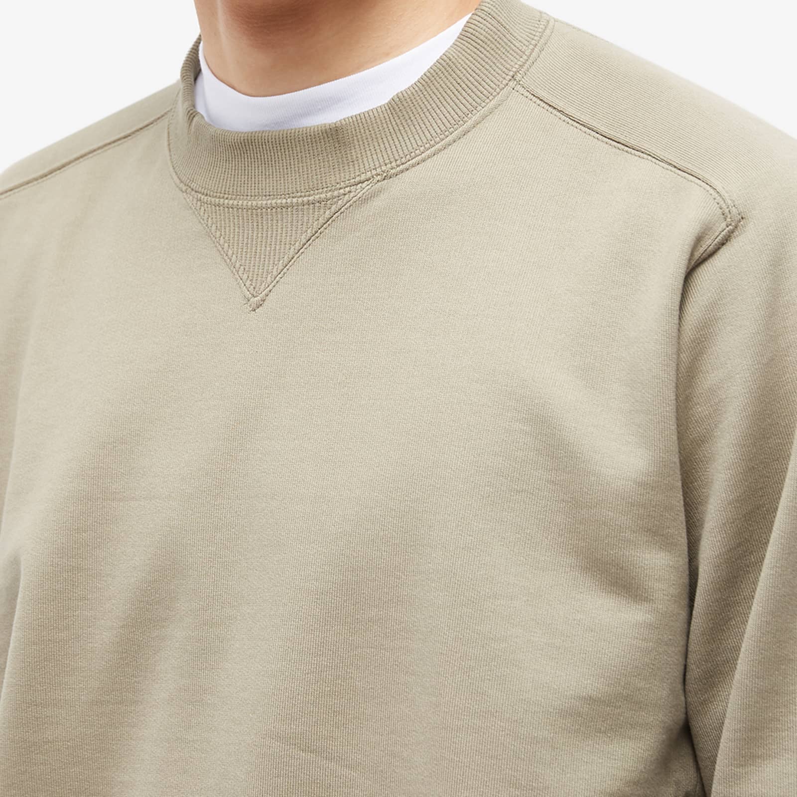Sacai S Logo Split Seam Crew Sweat Light Khaki | END. (JP)