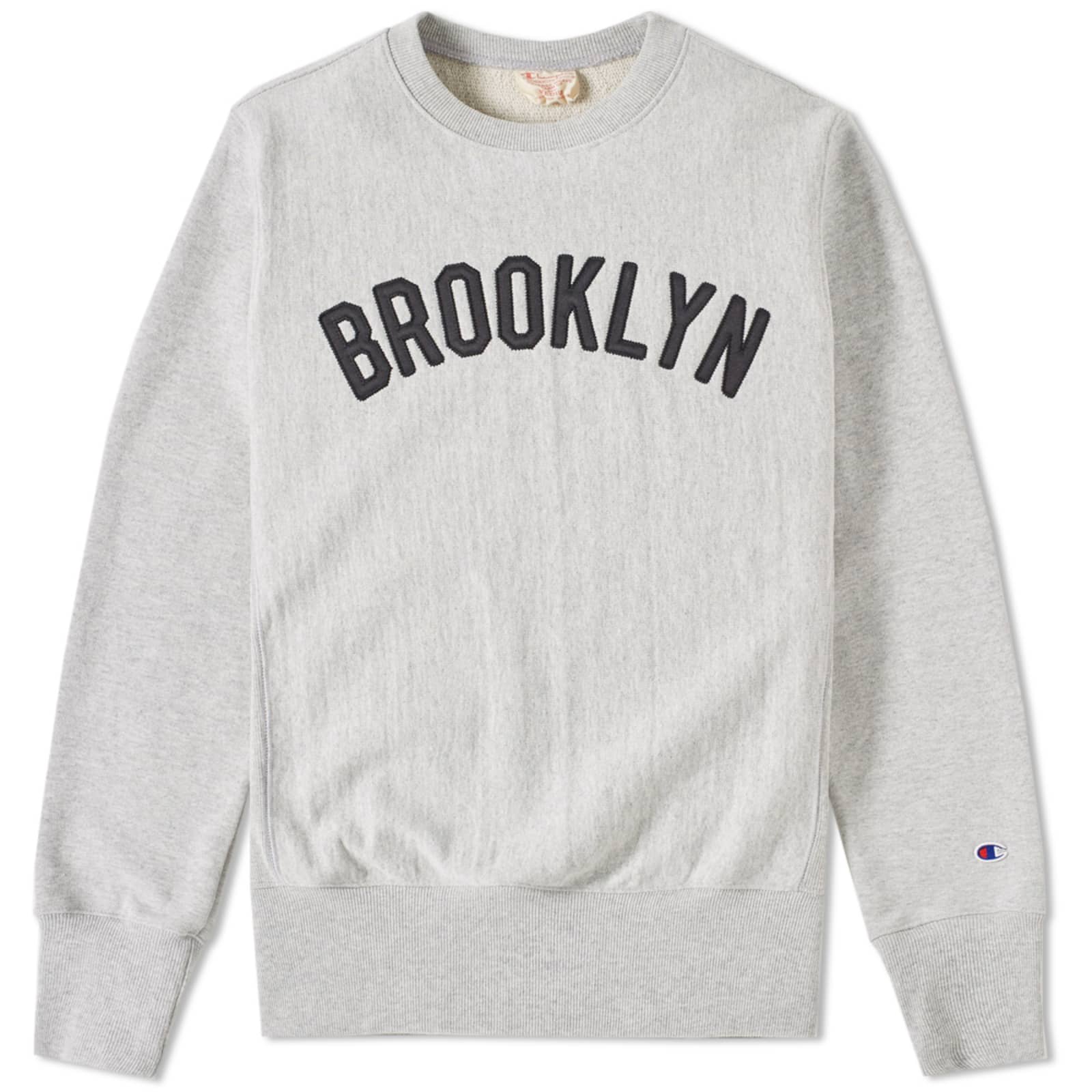 Champion Reverse Weave USA Crew Sweat Brooklyn Grey Marl | END. (US)