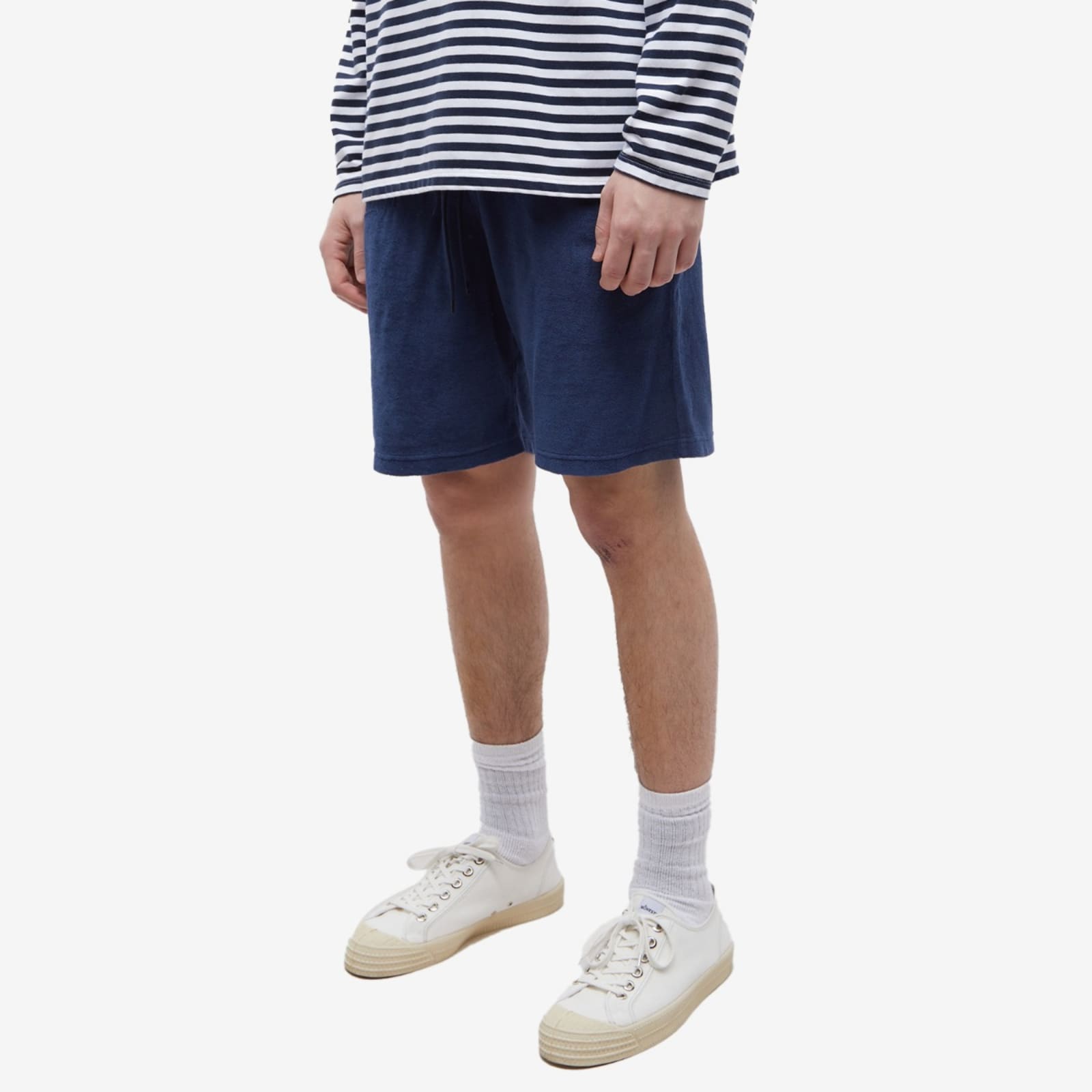 Universal Works Terry Fleece Beach Shorts Navy | END.