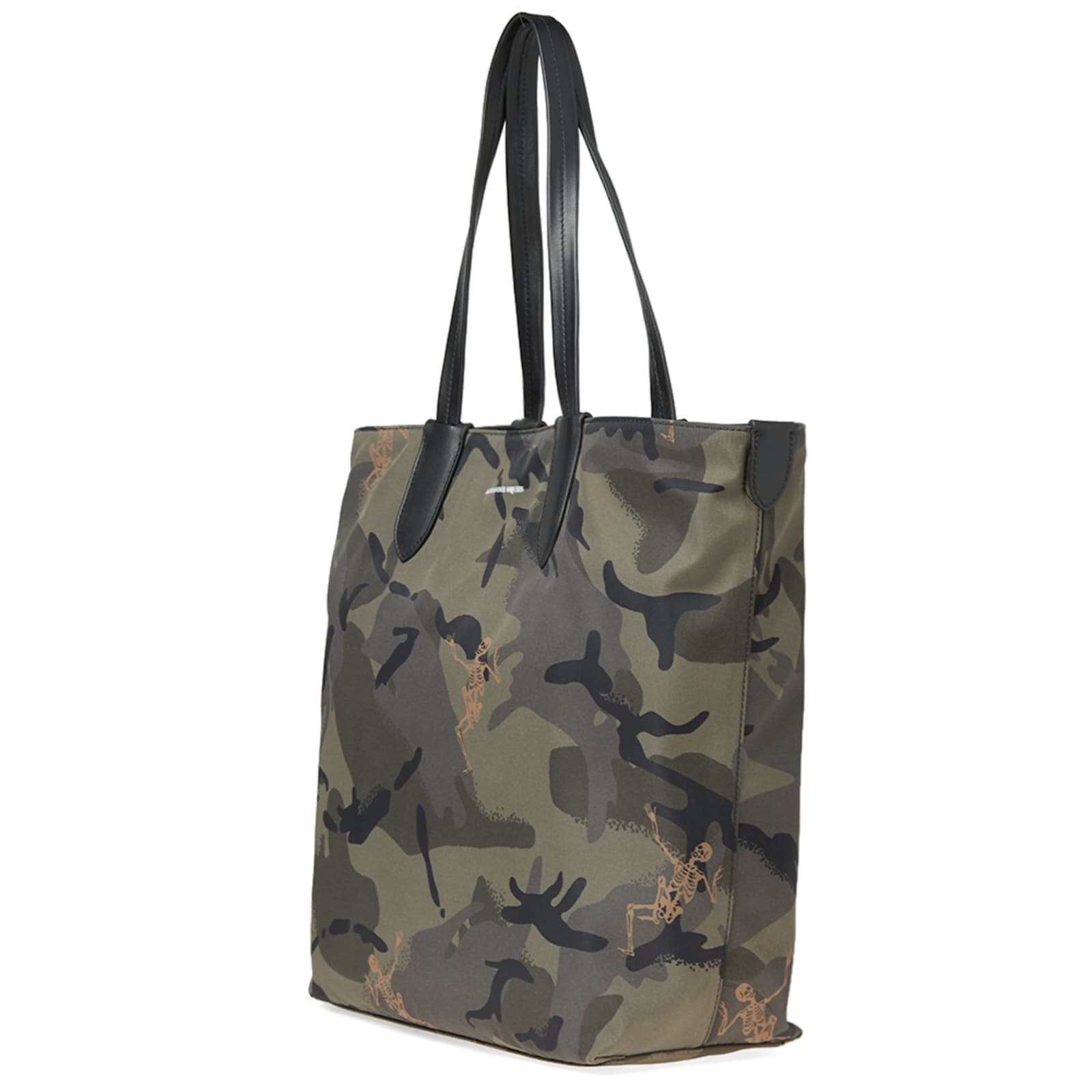 Alexander McQueen Camo Skull Shopper Bag Khaki & Multi | END.