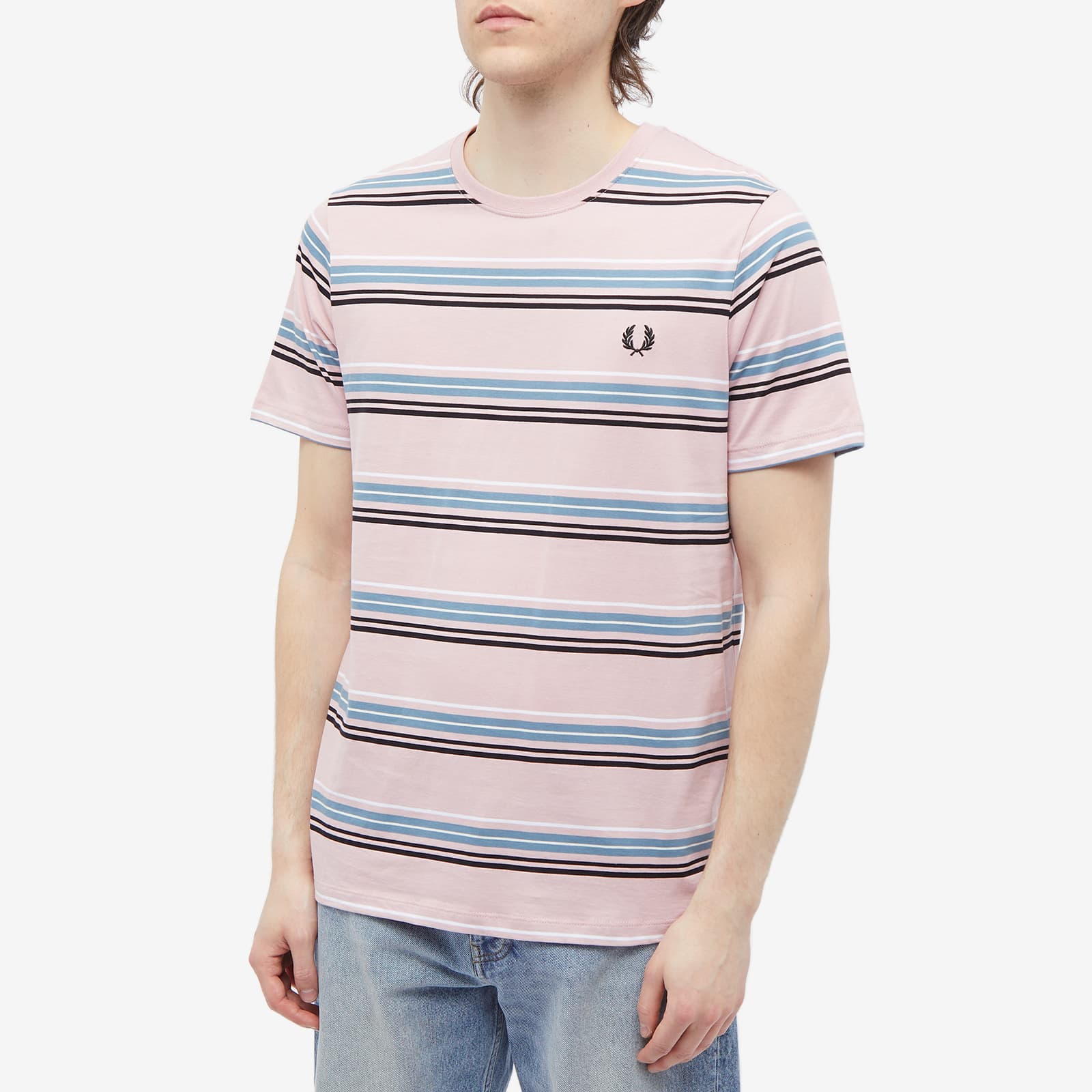 Fred Perry Stripe T-Shirt Chalky Pink | END. (US)