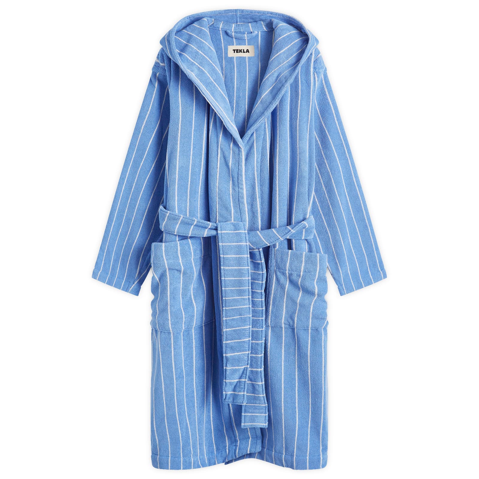 Tekla Terry Hooded Bathrobe Marseille Stripes | END. (US)