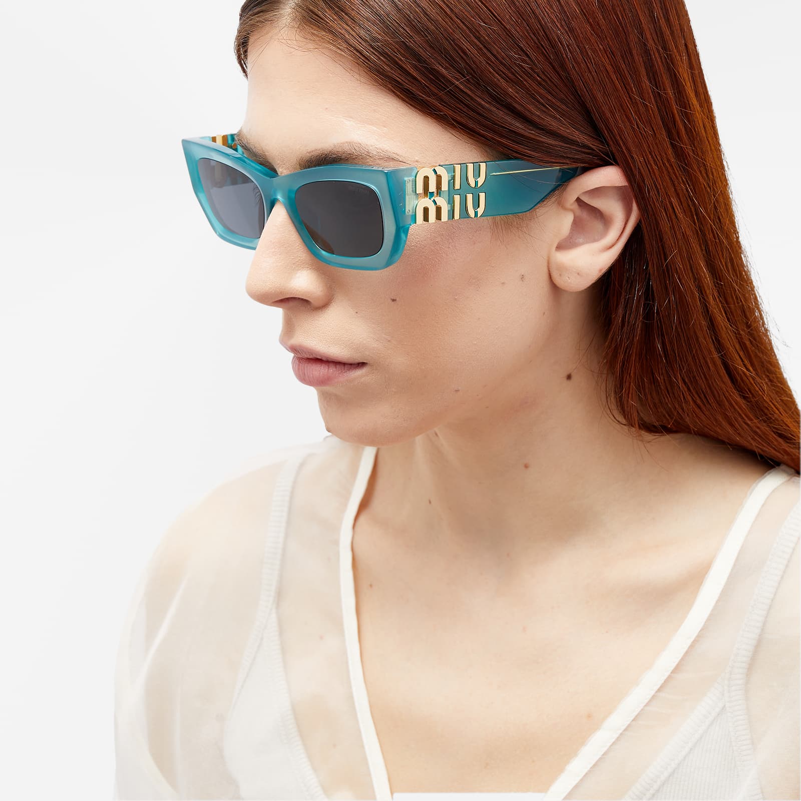 Miu Miu Eyewear 09WS Sunglasses Opal Anise | END. (JP)