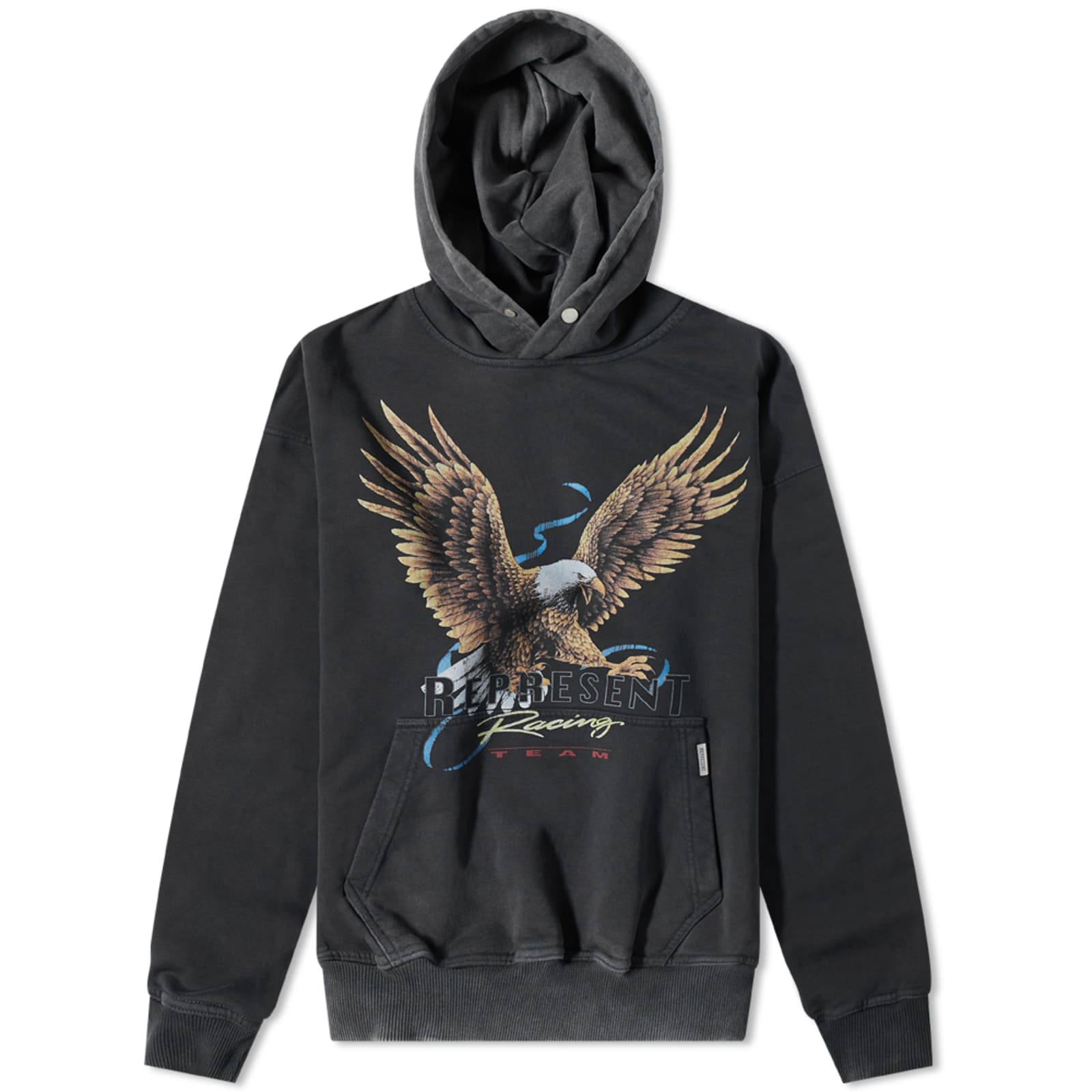 Represent Racing Team Eagle Hoodie Vintage Black | END.