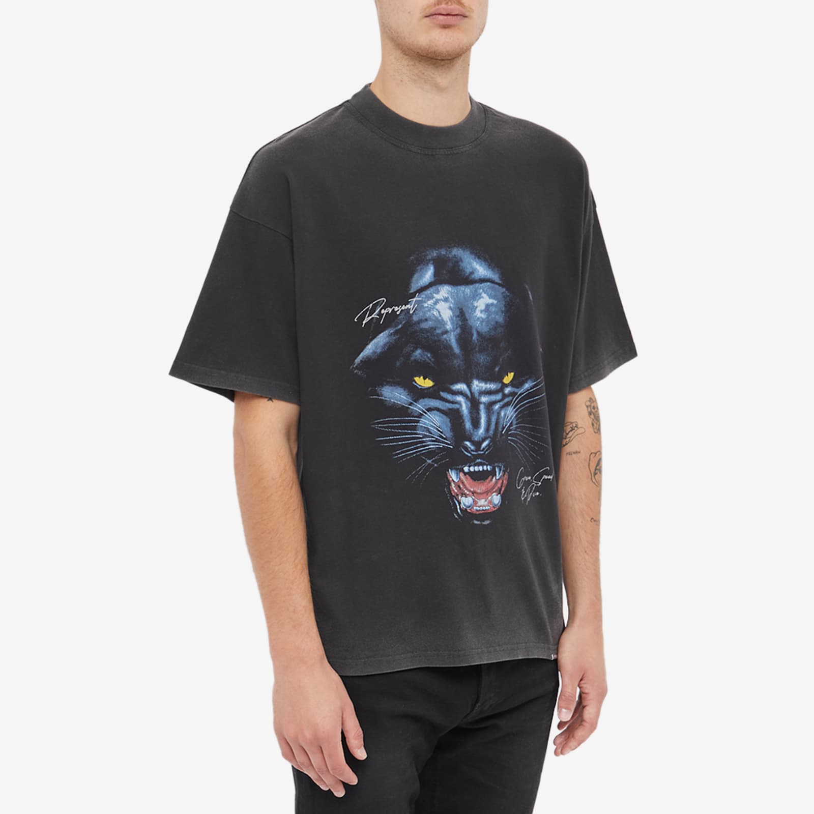 Represent Jaguar T-Shirt Vintage Black | END. (GB)