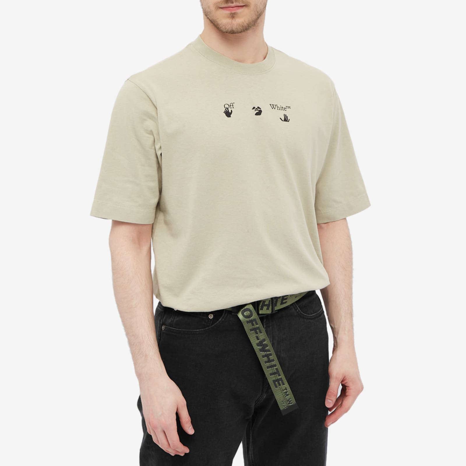 Off-White Paint Splat Arrow Skate T-Shirt Stone | END. (GB)