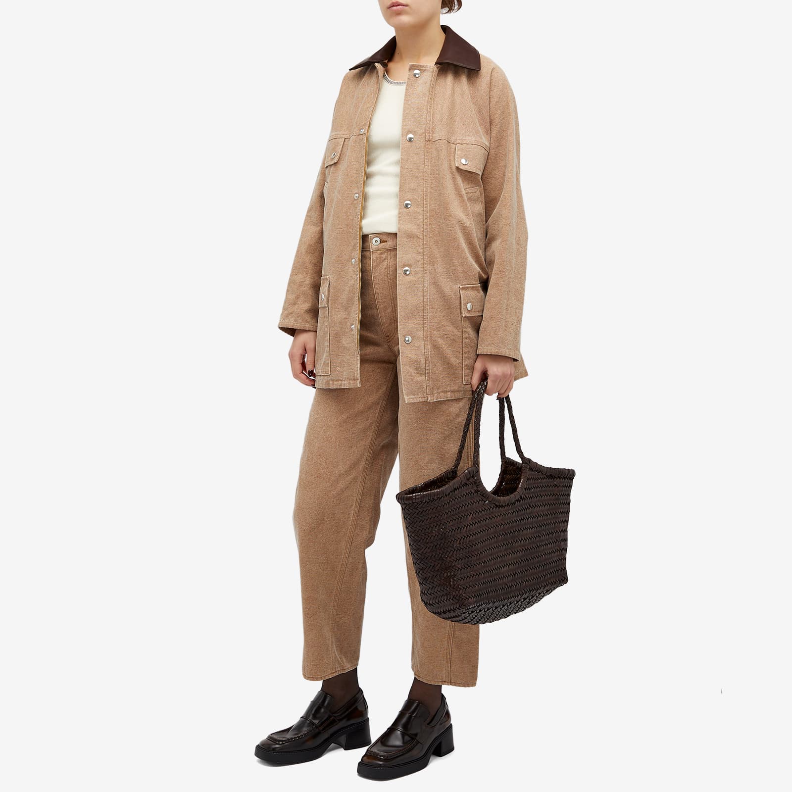 Auralee Washed Organic Canvas Rain Coat Light Brown | END. (KR)