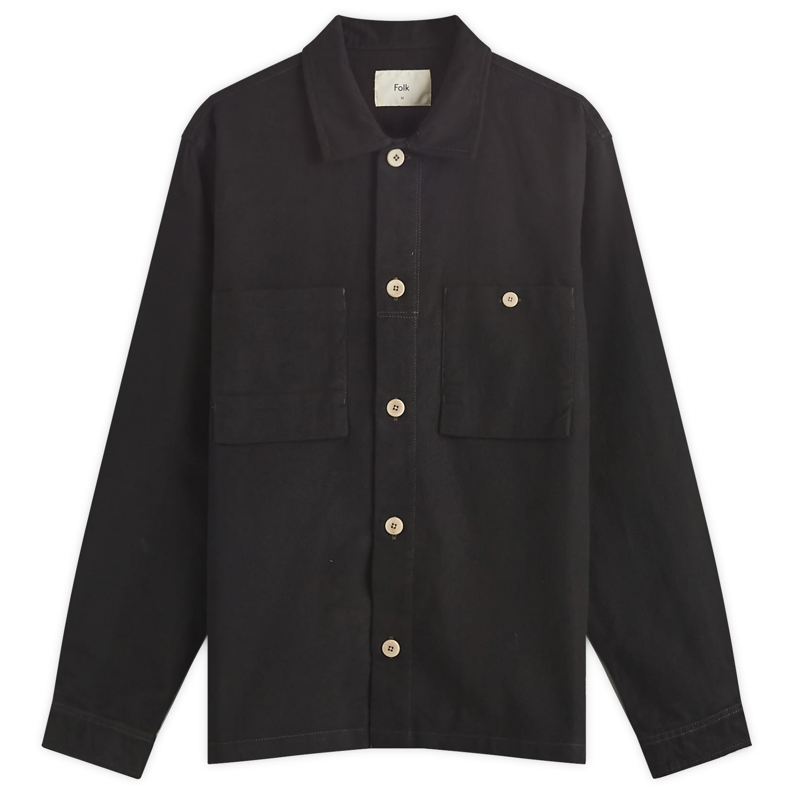 Folk Patch Overshirt Black Moleskin | END. (HK)