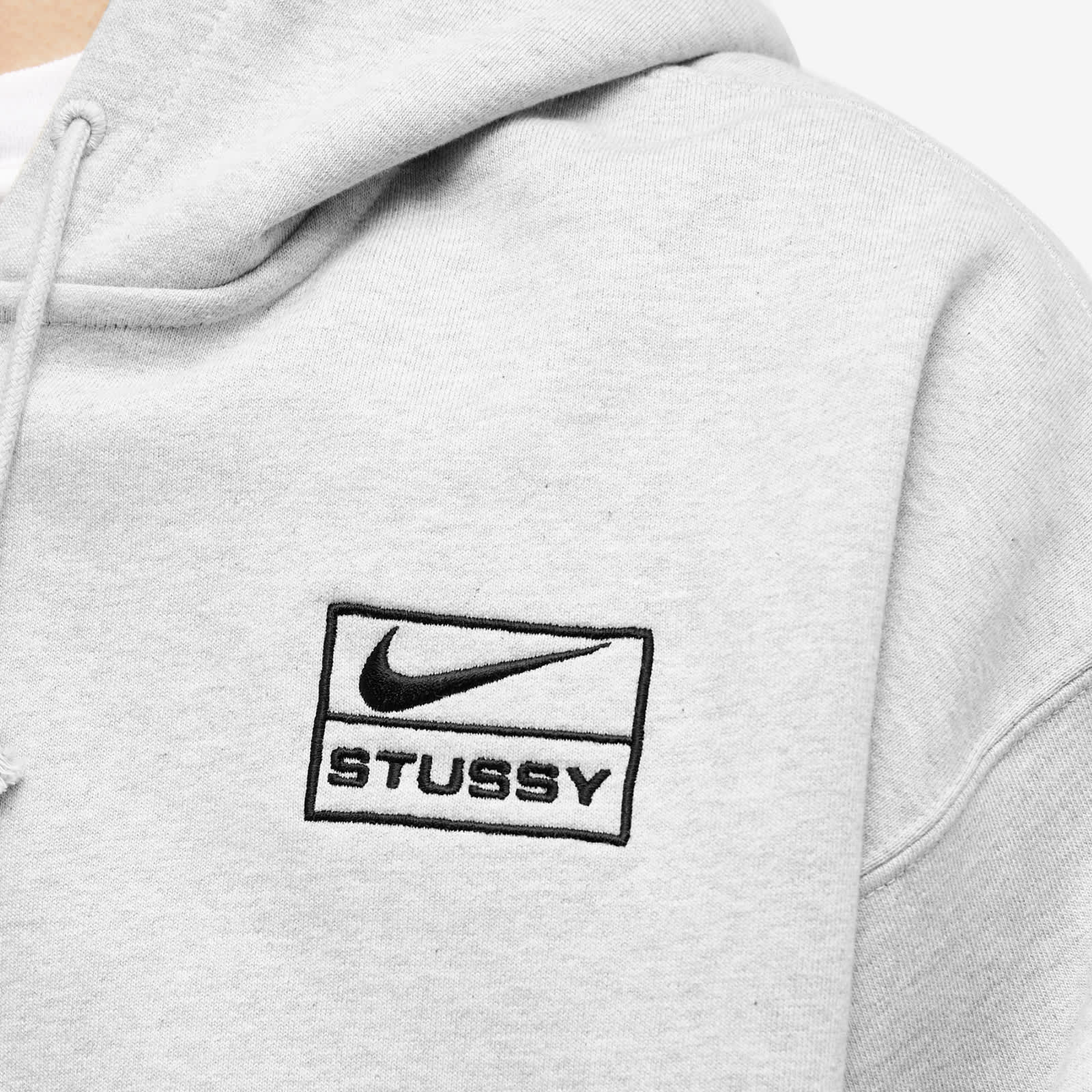 Nike X Stussy Fleece Hoodie Grey And Black End Us