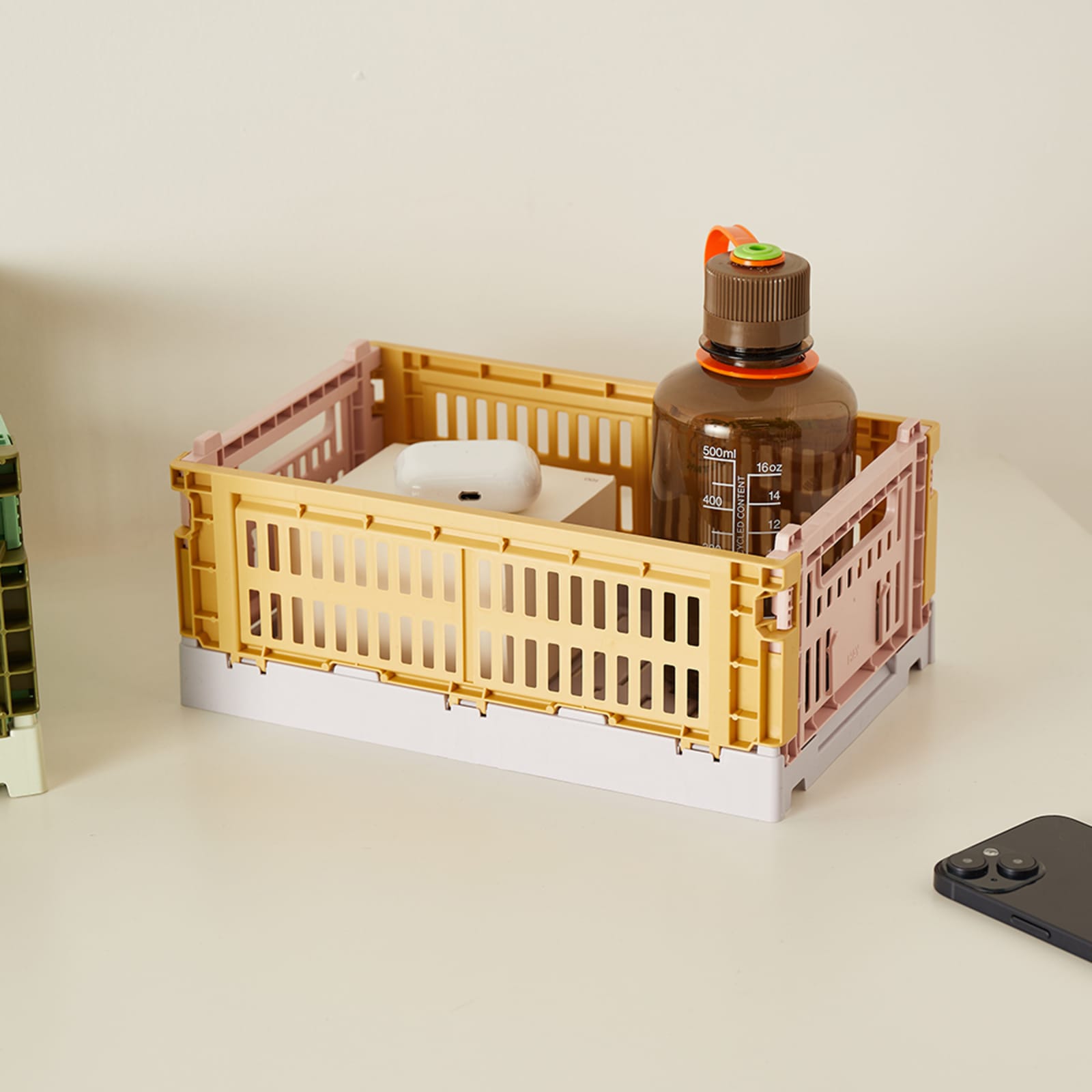 HAY Small Recycled Mix Colour Crate Golden Yellow | END. (UK)