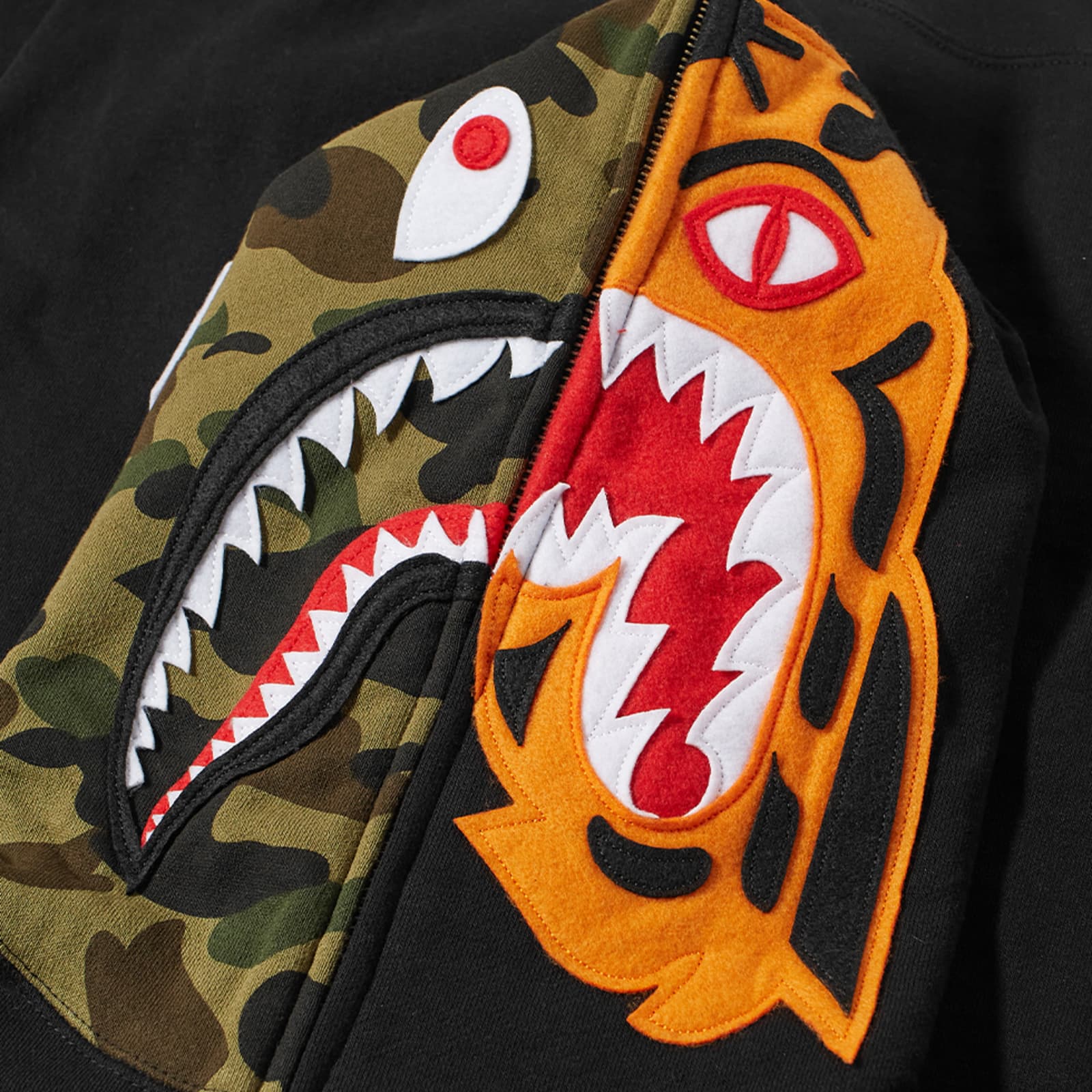 A Bathing Ape Crazy Face Full Zip Hoody Black | END. (DE)