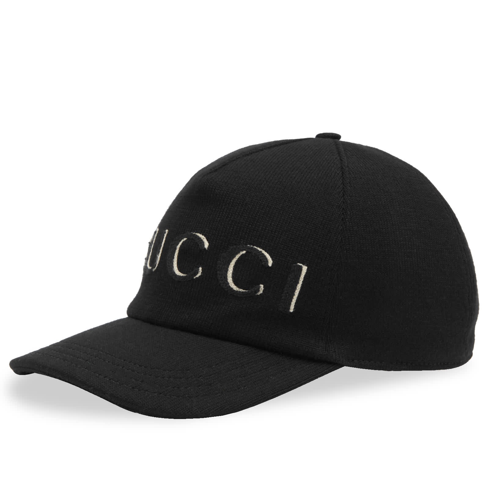 Gucci Logo Wool Cap Black & Beige | END. (US)