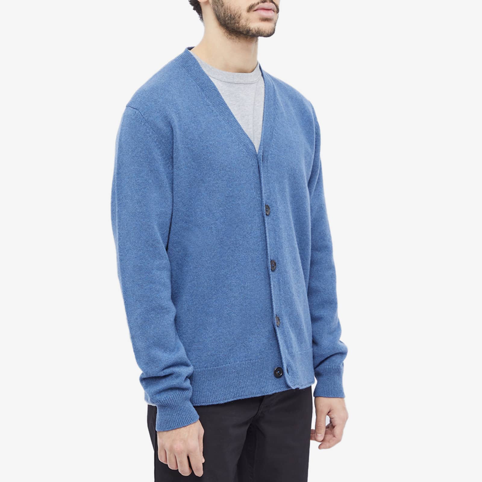 Norse Projects Adam Lambswool Cardigan Calcite Blue | END. (US)
