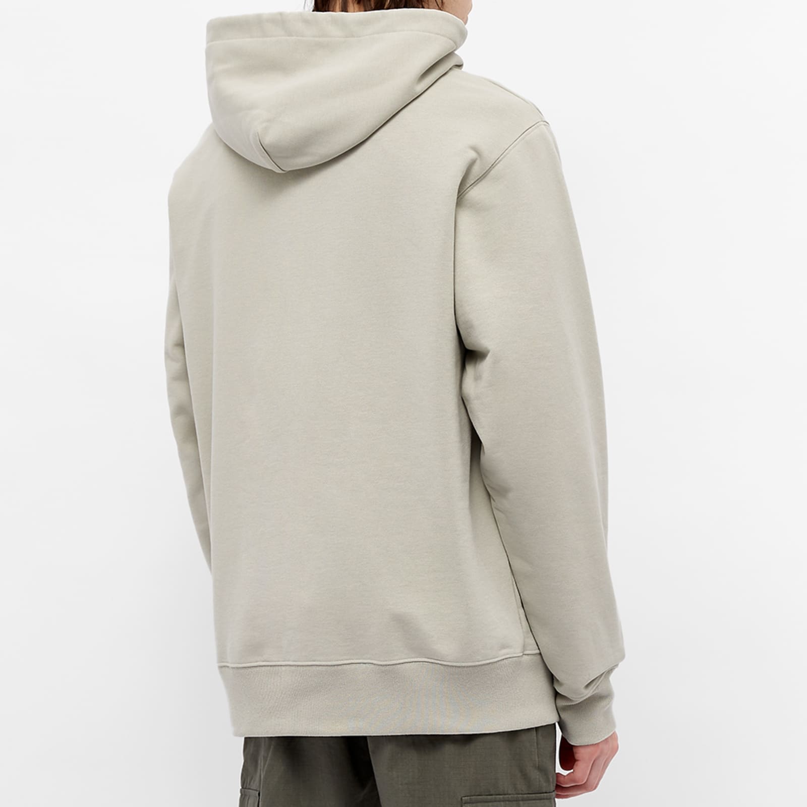 Helmut Lang Recycled Label Popover Hoodie Coastal Fog | END. (US)