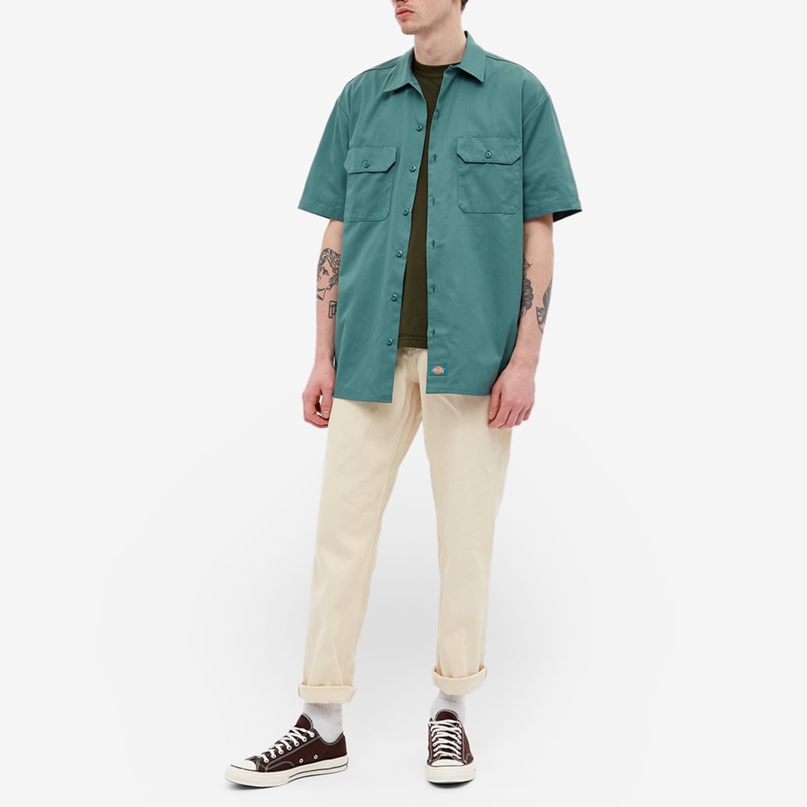 Dickies Short Sleeve Work Shirt Lincoln Green End