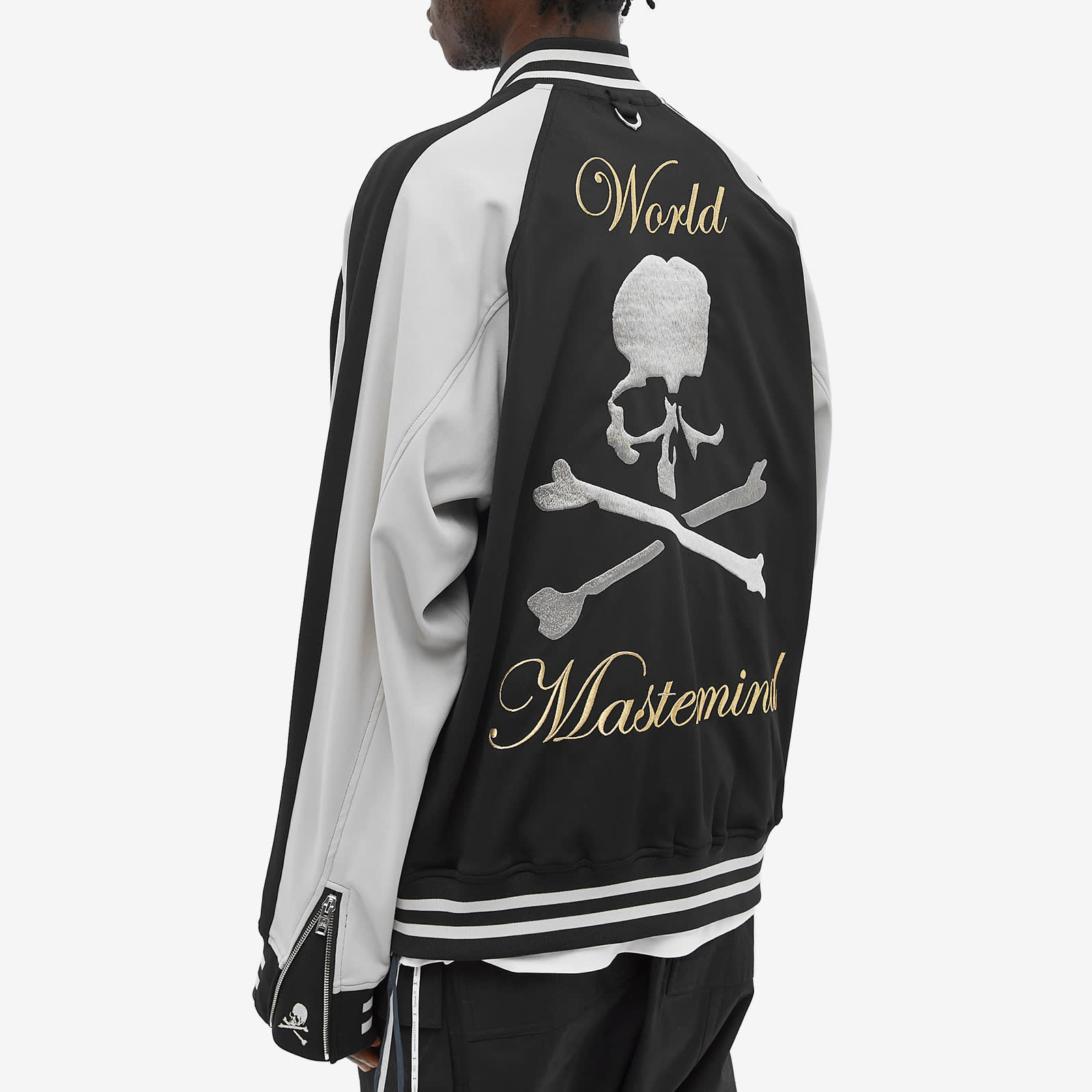 MASTERMIND WORLD Varsity Jacket Black C Grey | END. (HK)