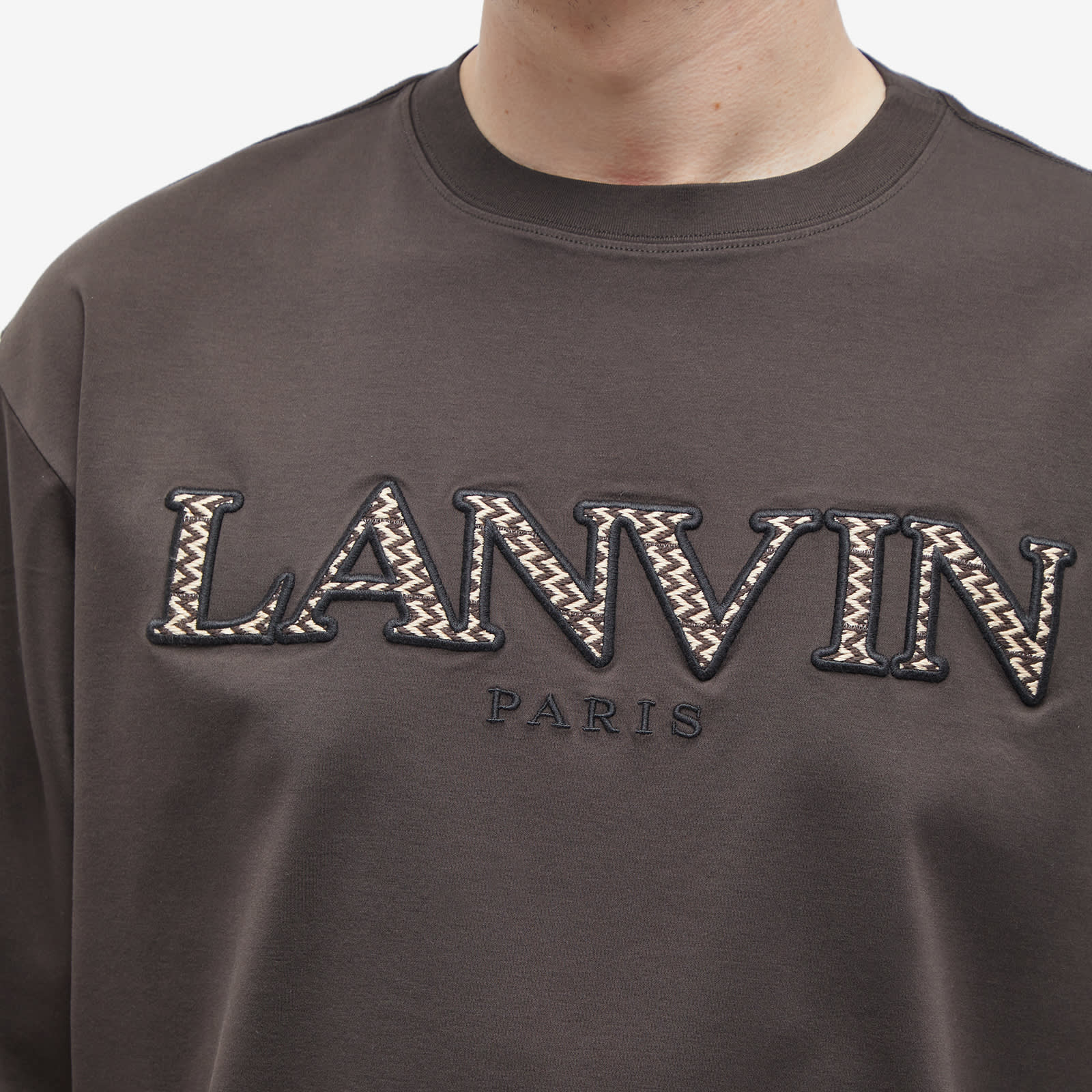 Lanvin Curb Embroidered Tee Ebony | END. (IT)