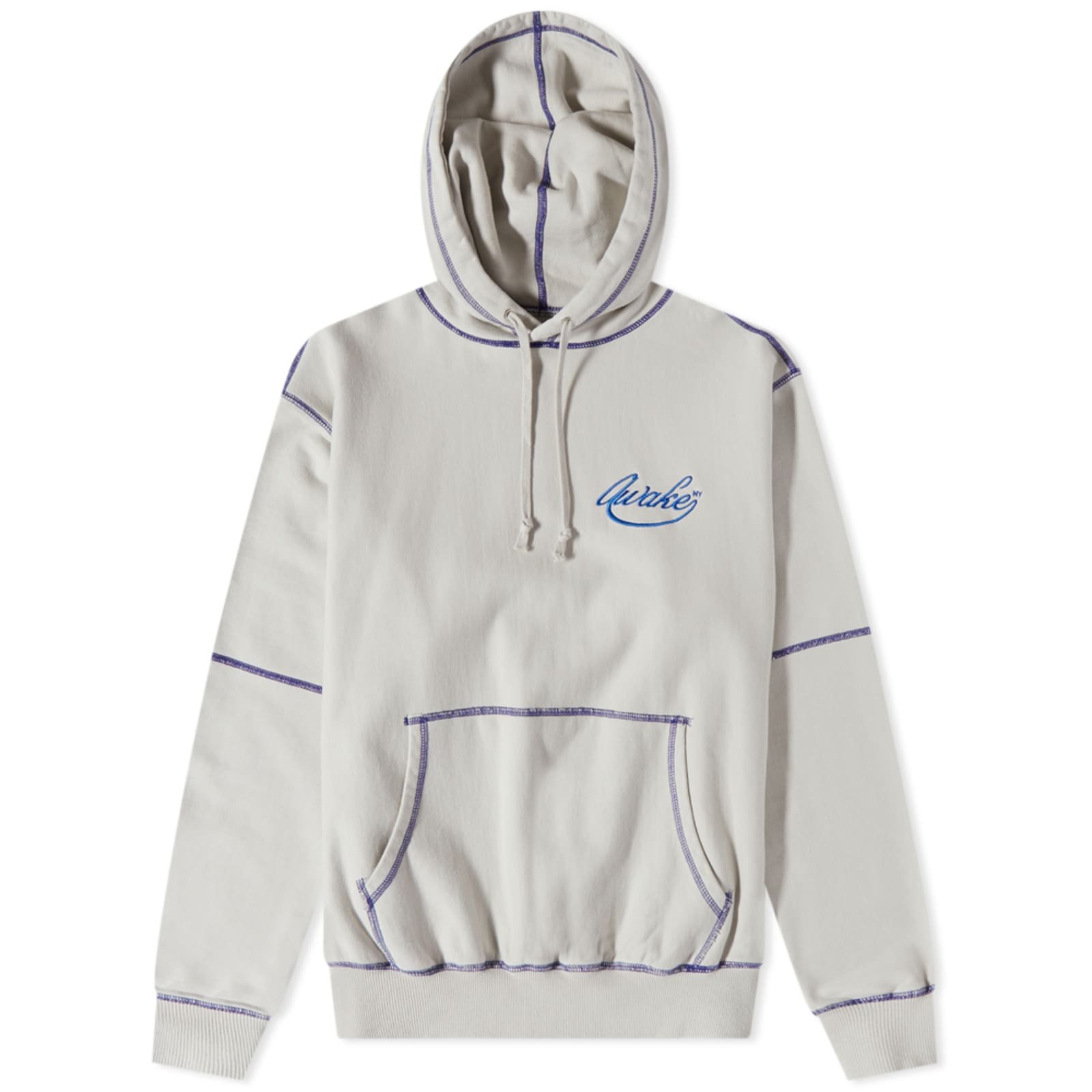 Awake NY Contrast Stitch Logo Hoodie Cream | END. (CA)