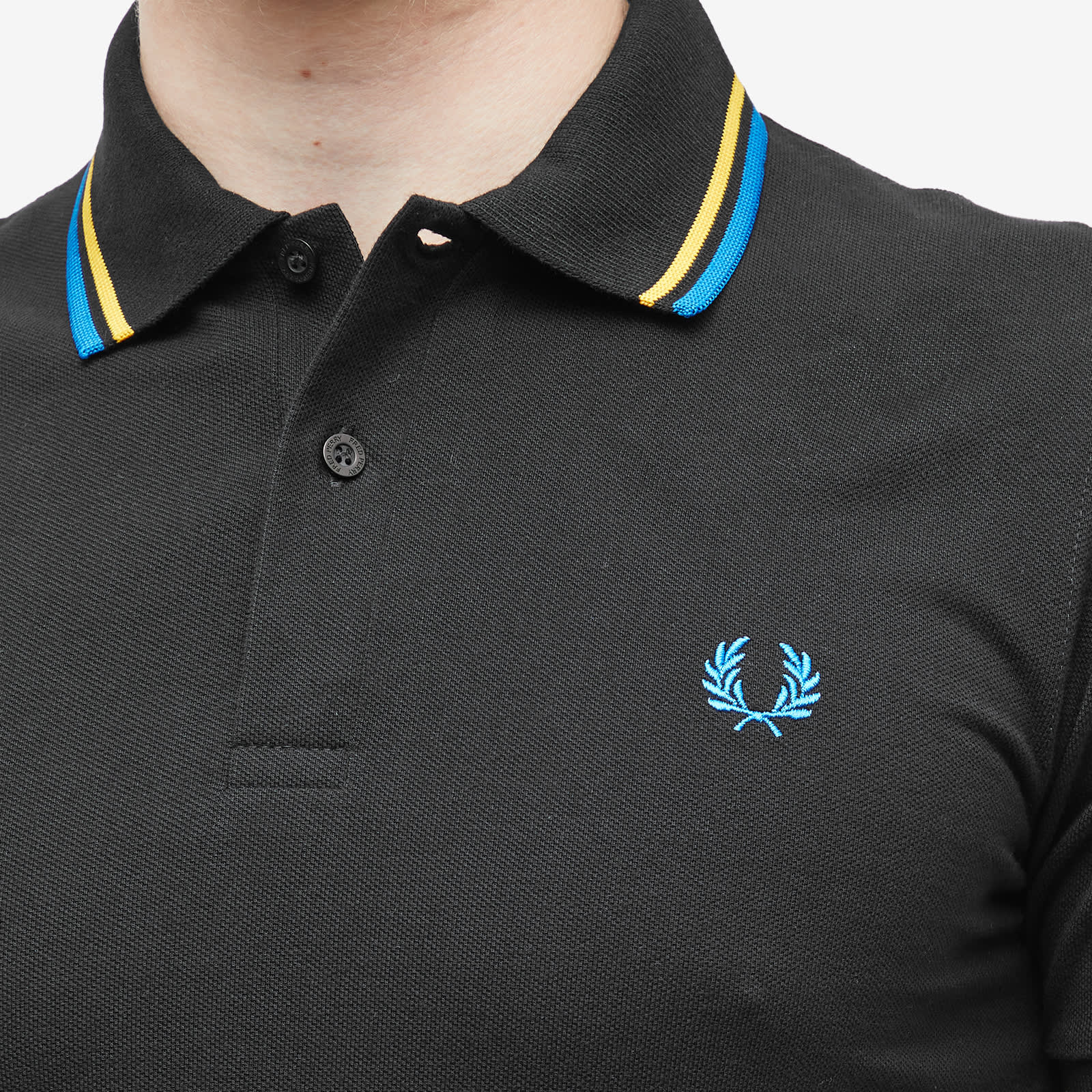Fred Perry Twin Tipped Polo Black, Royal Blue, Stockholm Yellow | END. (AU)