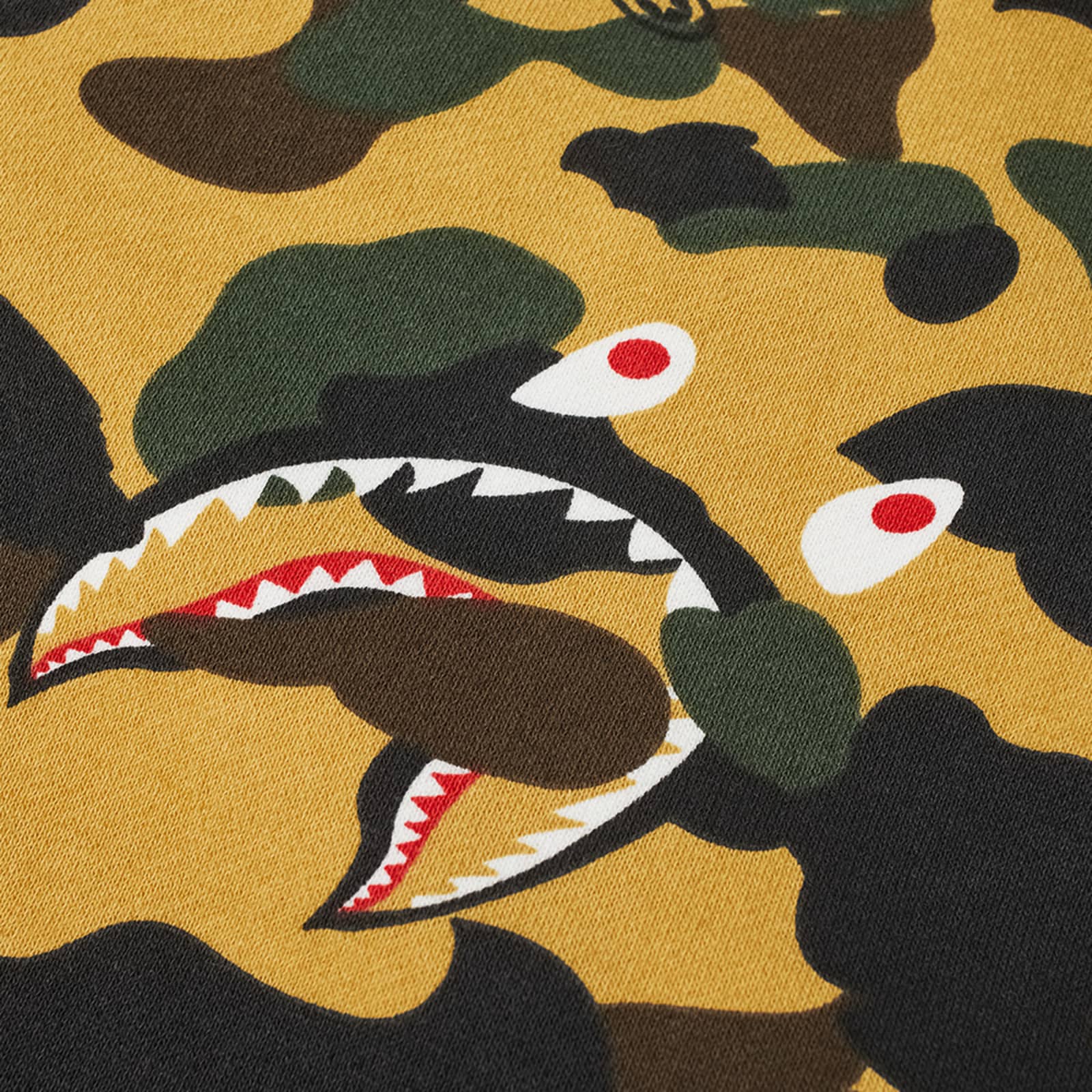 A Bathing Ape Shark 1st Camo Wide Short Yellow | END. (Europe)