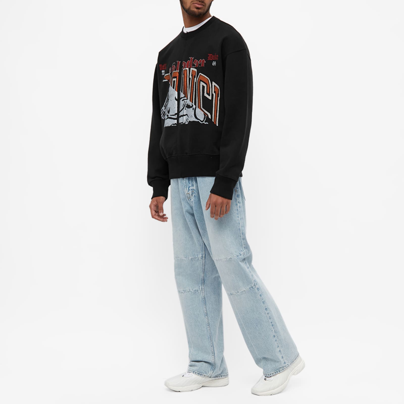 Our Legacy Slashed Base Patchwork Crew Sweat Black | END. (US)