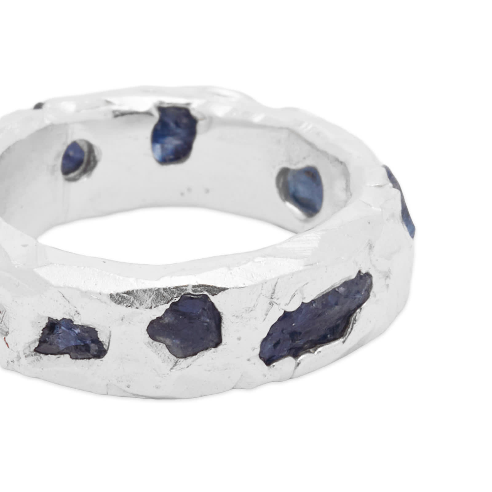 The Ouze Sapphire Scatter Band Ring Silver & Blue | END. (GB)
