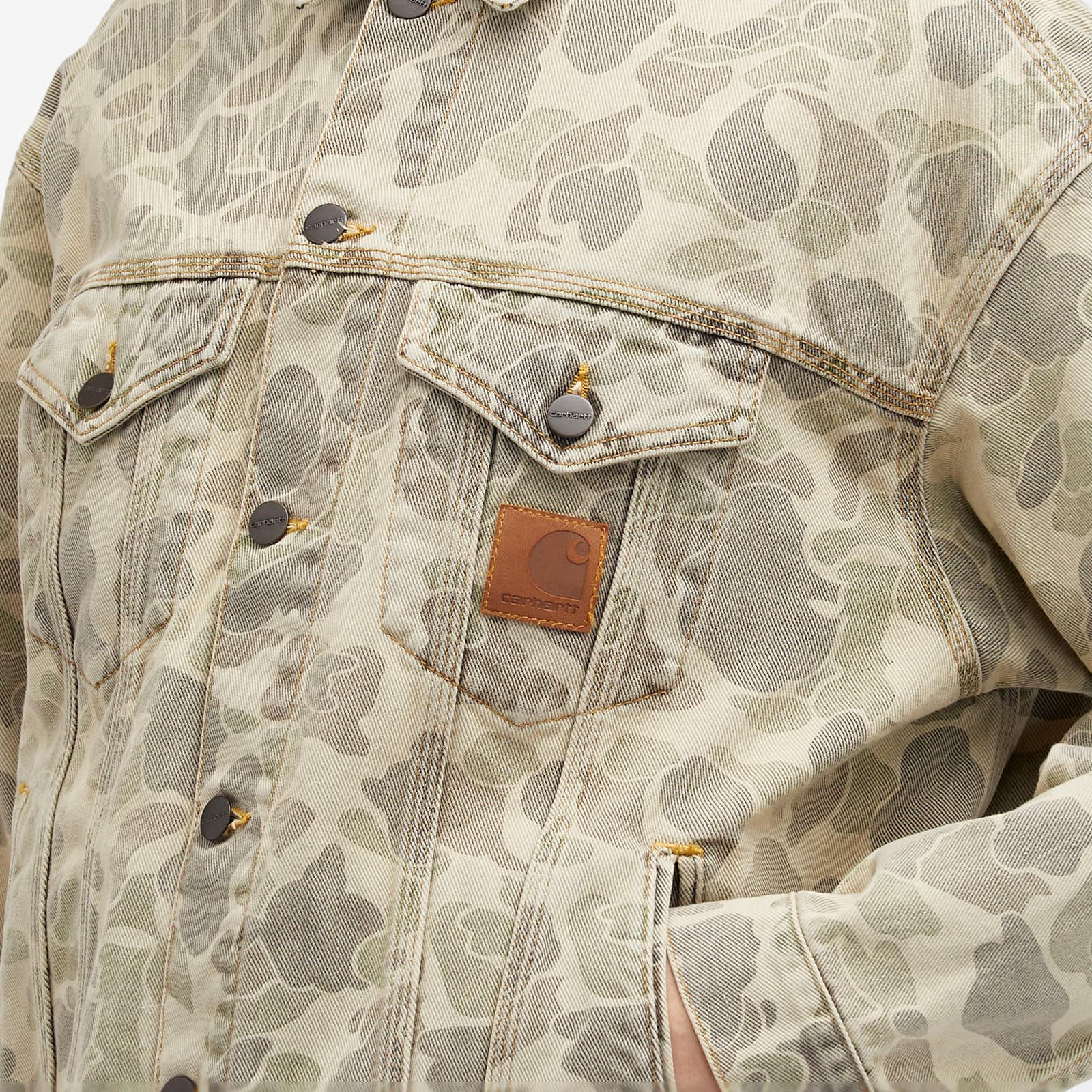 Carhartt WIP Duck Camo Helston Denim Jacket Black Bleached | END. (GB)