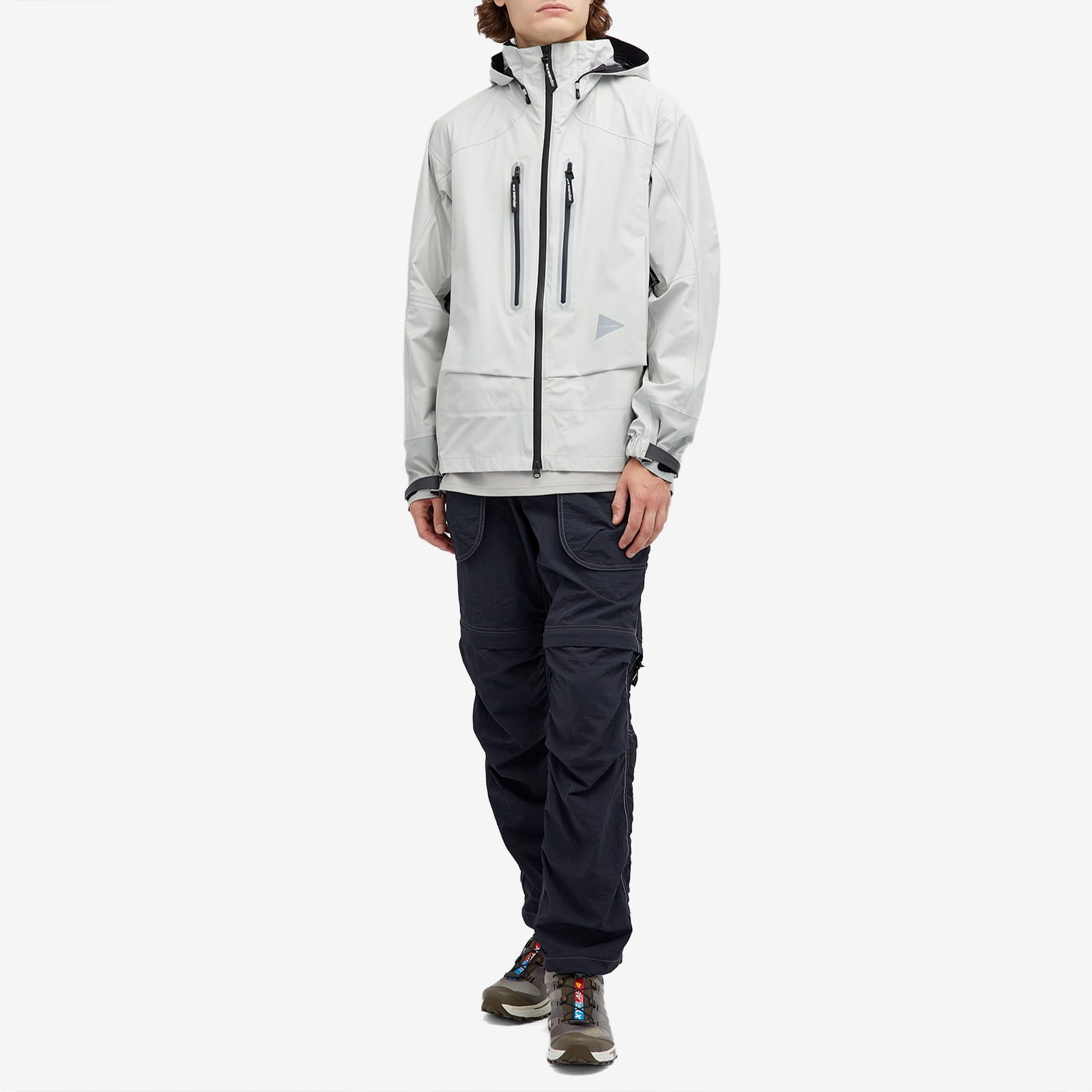 and wander Pertex Shield Rain Jacket Light Grey | END. (US)