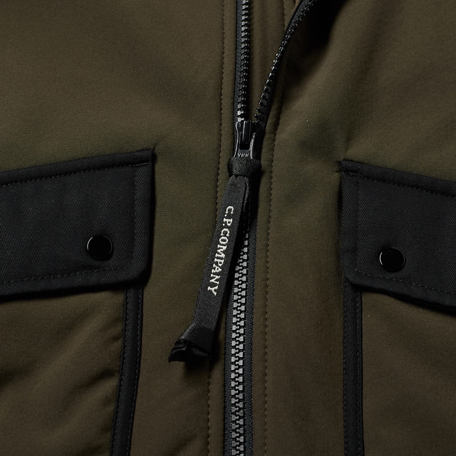 C.P. Company Undersixteen Soft Shell Hooded Arm Lens Jacket Khaki | END.