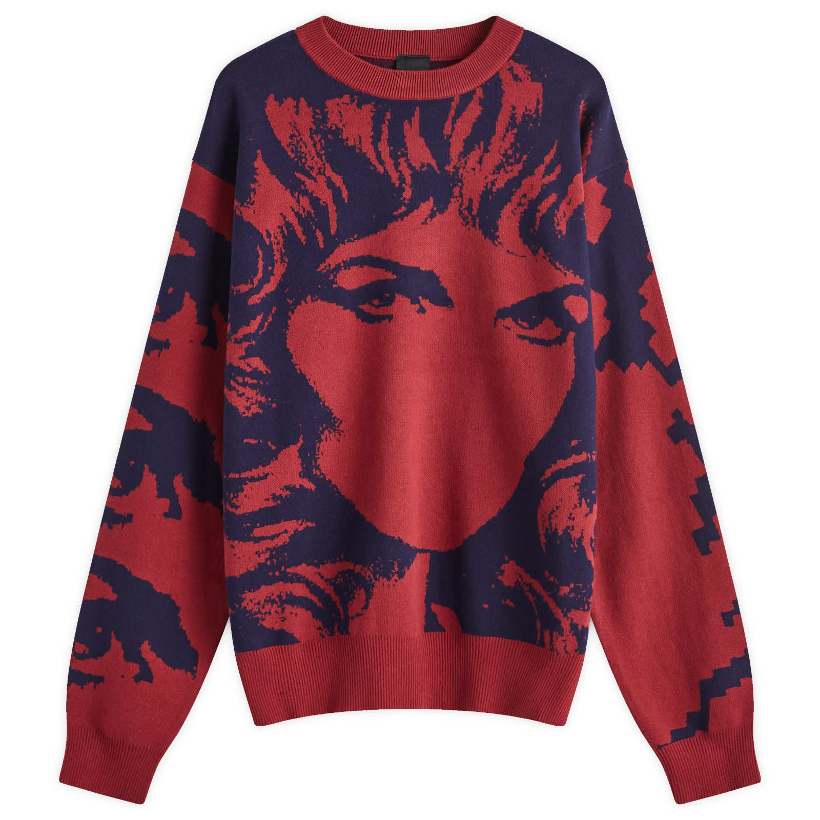 P.A.M. Handmaiden Crew Knit Sweater Burgundy | END. (HK)