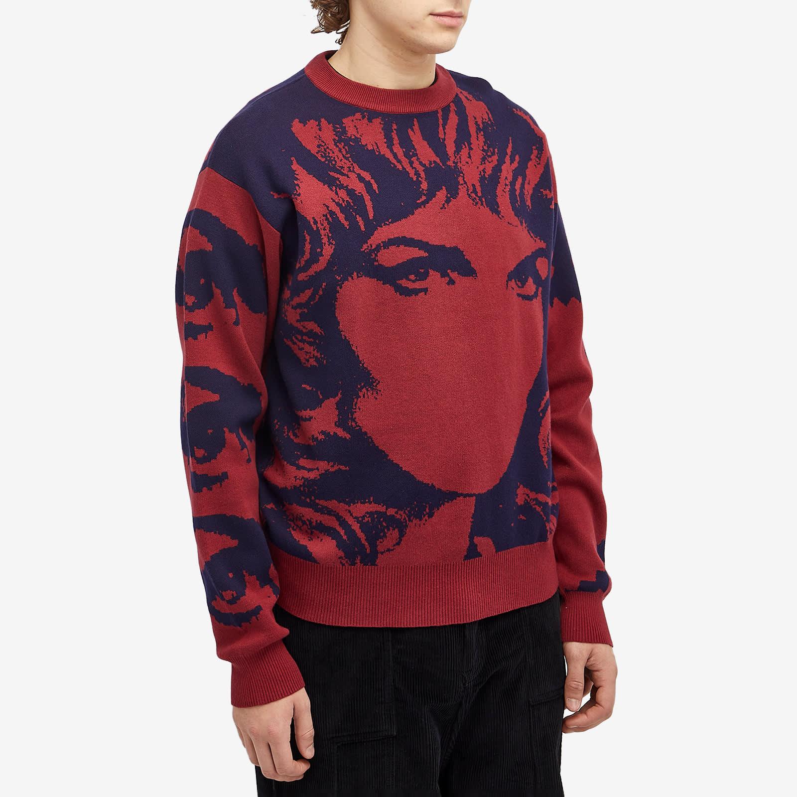 P.A.M. Handmaiden Crew Knit Sweater Burgundy | END. (HK)