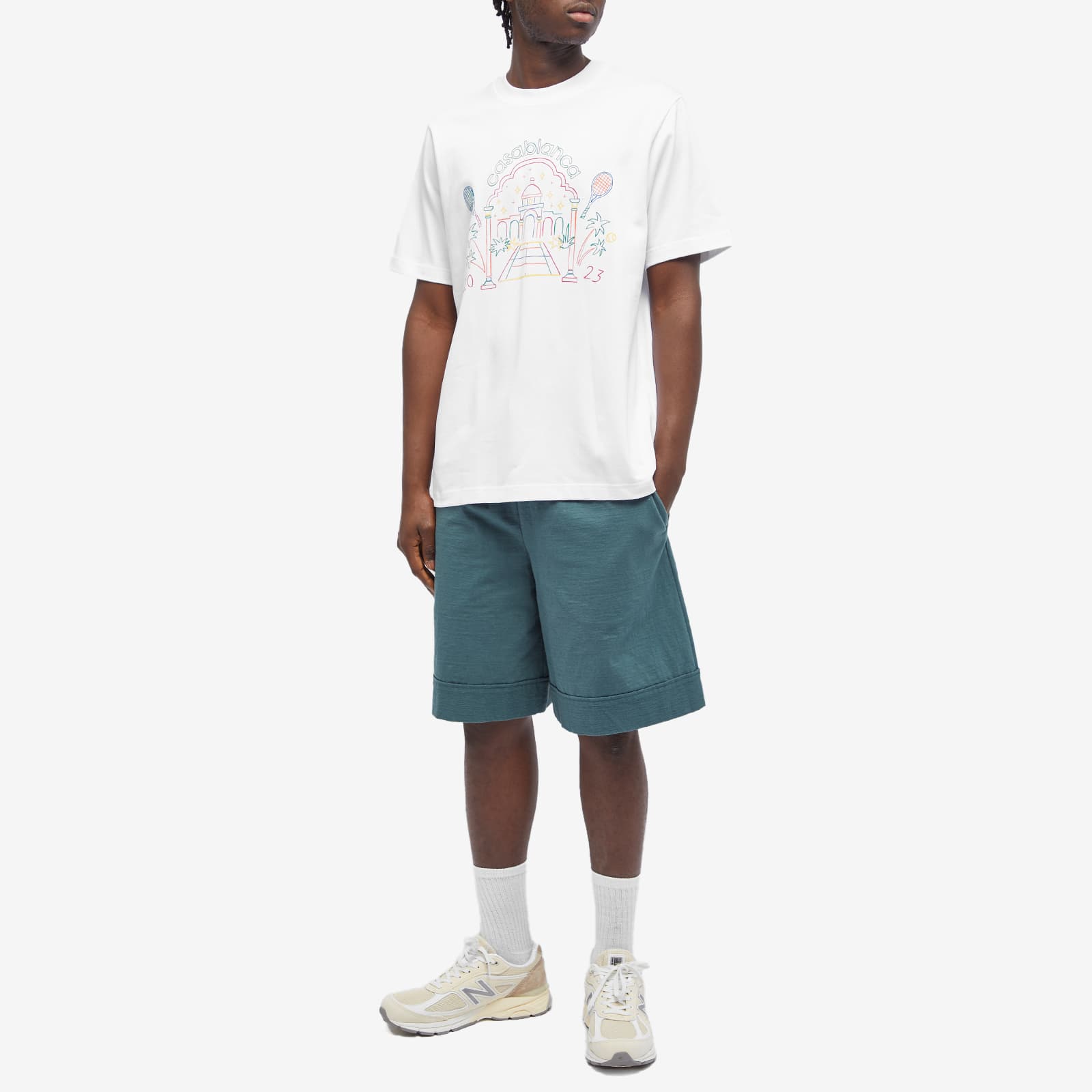 Casablanca Rainbow Crayon Temple T-Shirt White | END. (US)