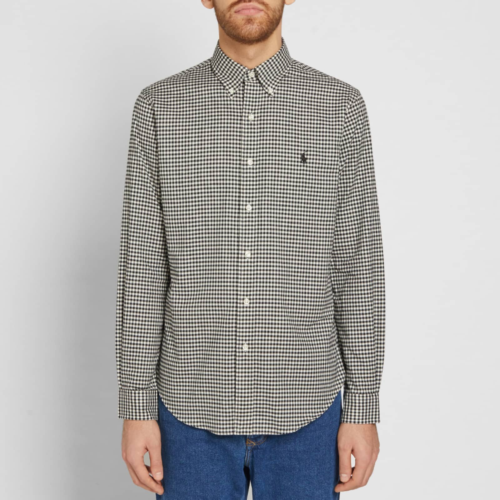 Polo Ralph Lauren Slim Fit Brushed Twill Gingham Shirt Cream | END. (NL)
