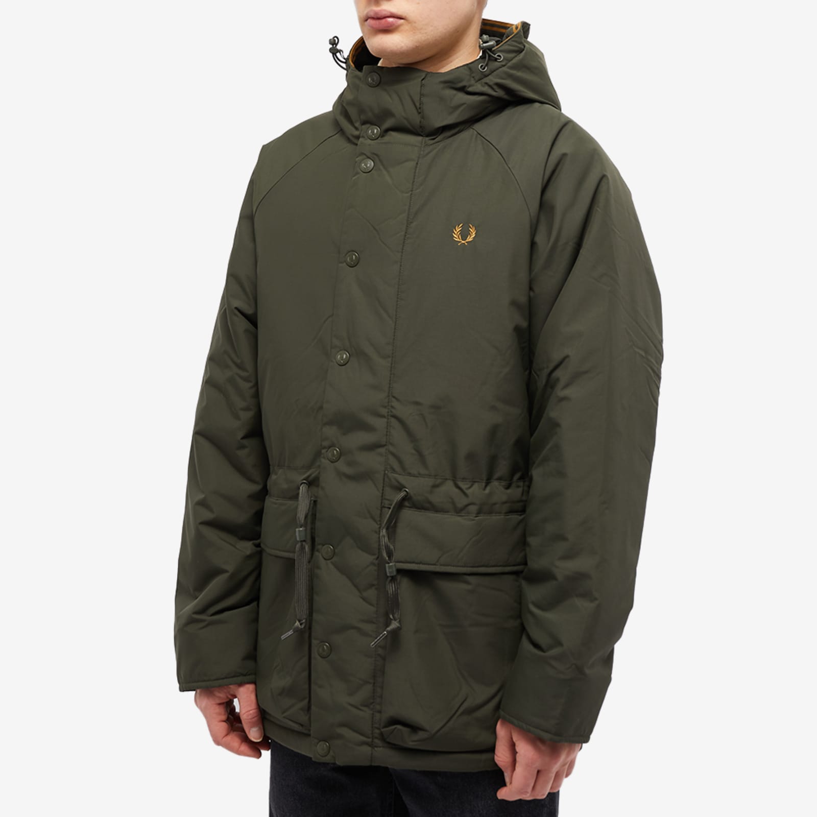 Fred Perry Padded Zip-Through Jacket Hunting Green | END. (US)