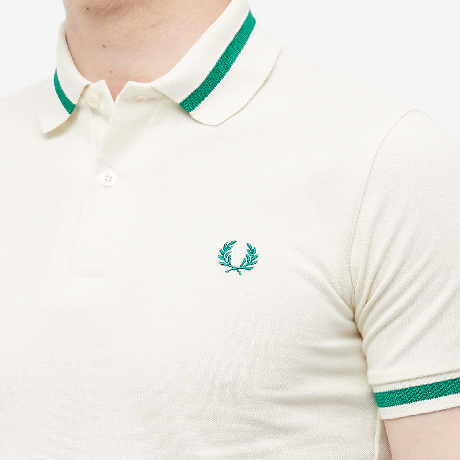 Fred Perry Single Tipped Polo - Made in England Light Ecru | END. (SG)